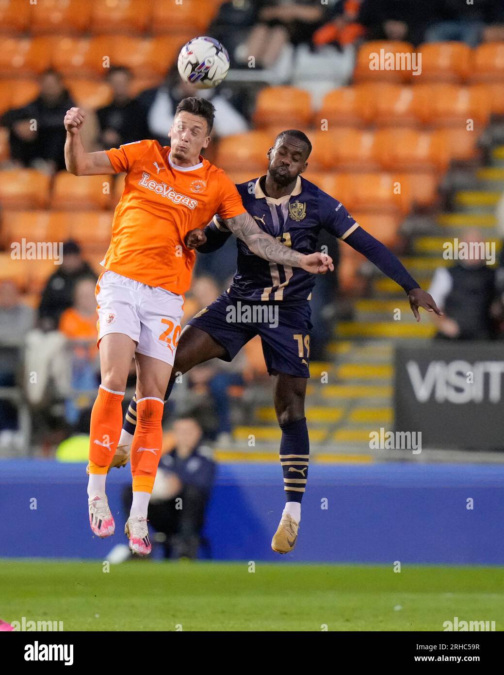 Blackpool, UK. 15th Aug, 2023. Gavin Massey #19 of Port Vale competes ...