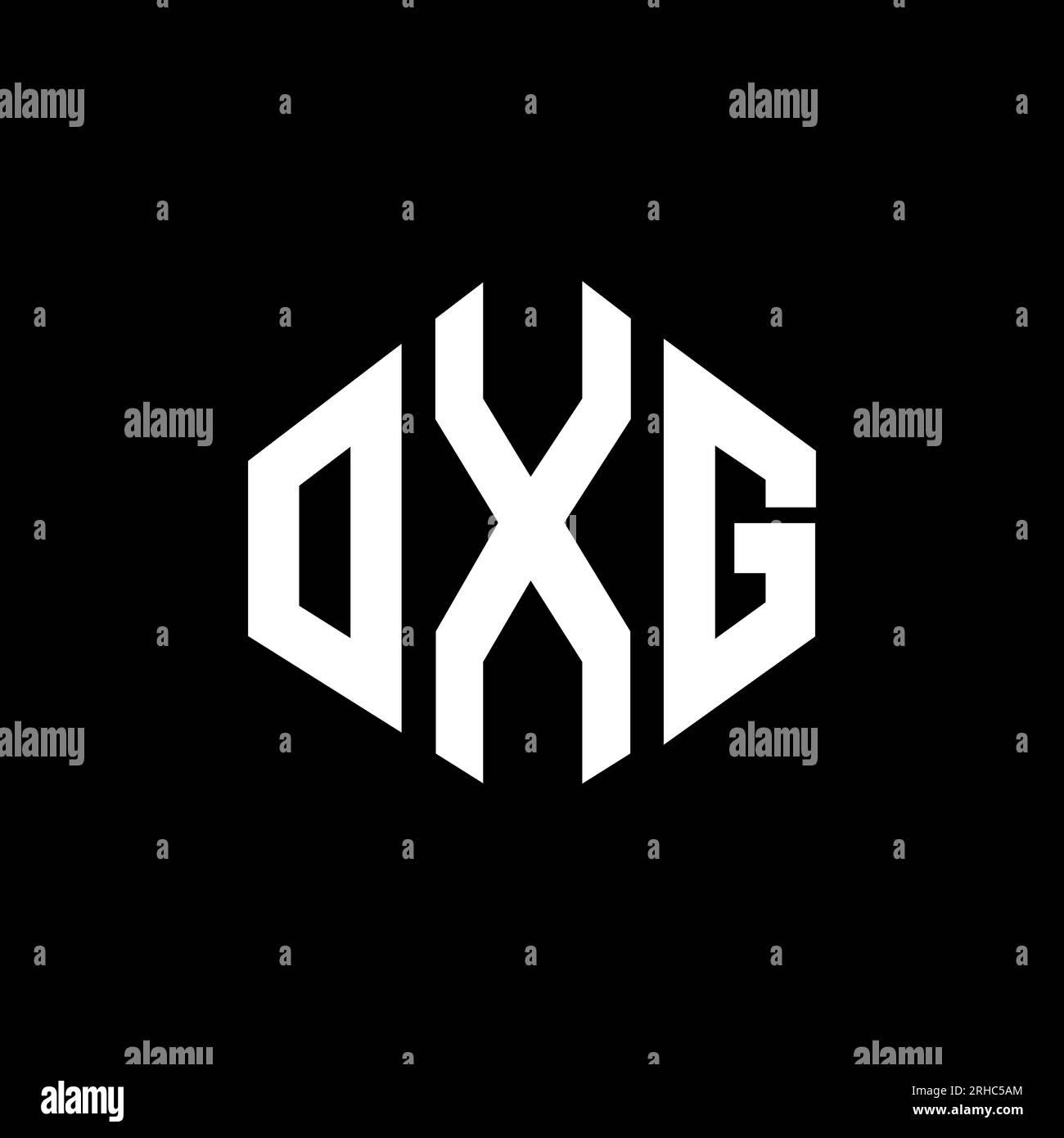 OXG letter logo design with polygon shape. OXG polygon and cube shape ...