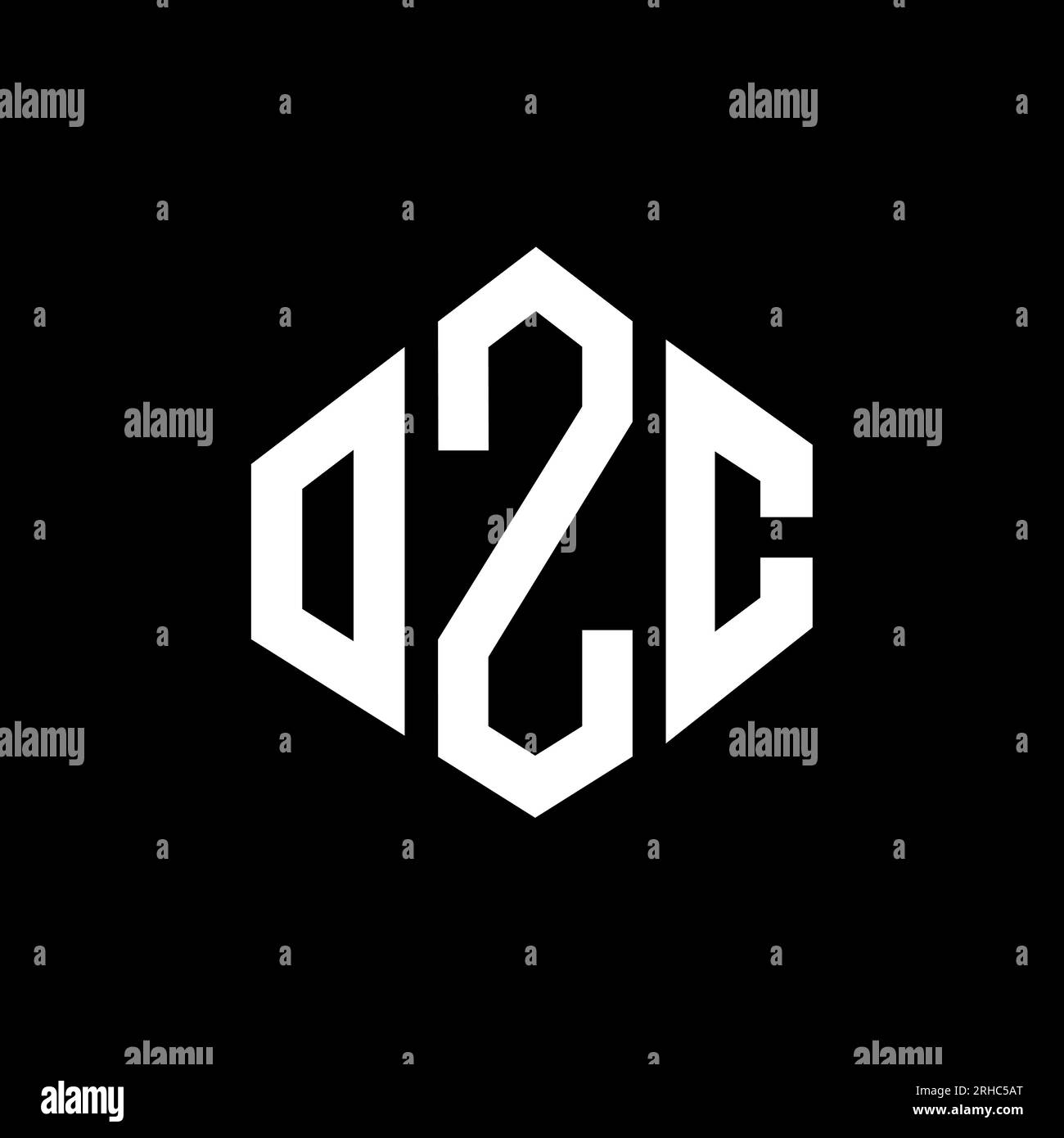 OZC letter logo design with polygon shape. OZC polygon and cube shape ...