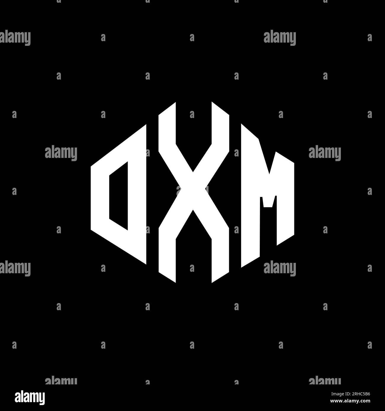 OXM letter logo design with polygon shape. OXM polygon and cube shape ...