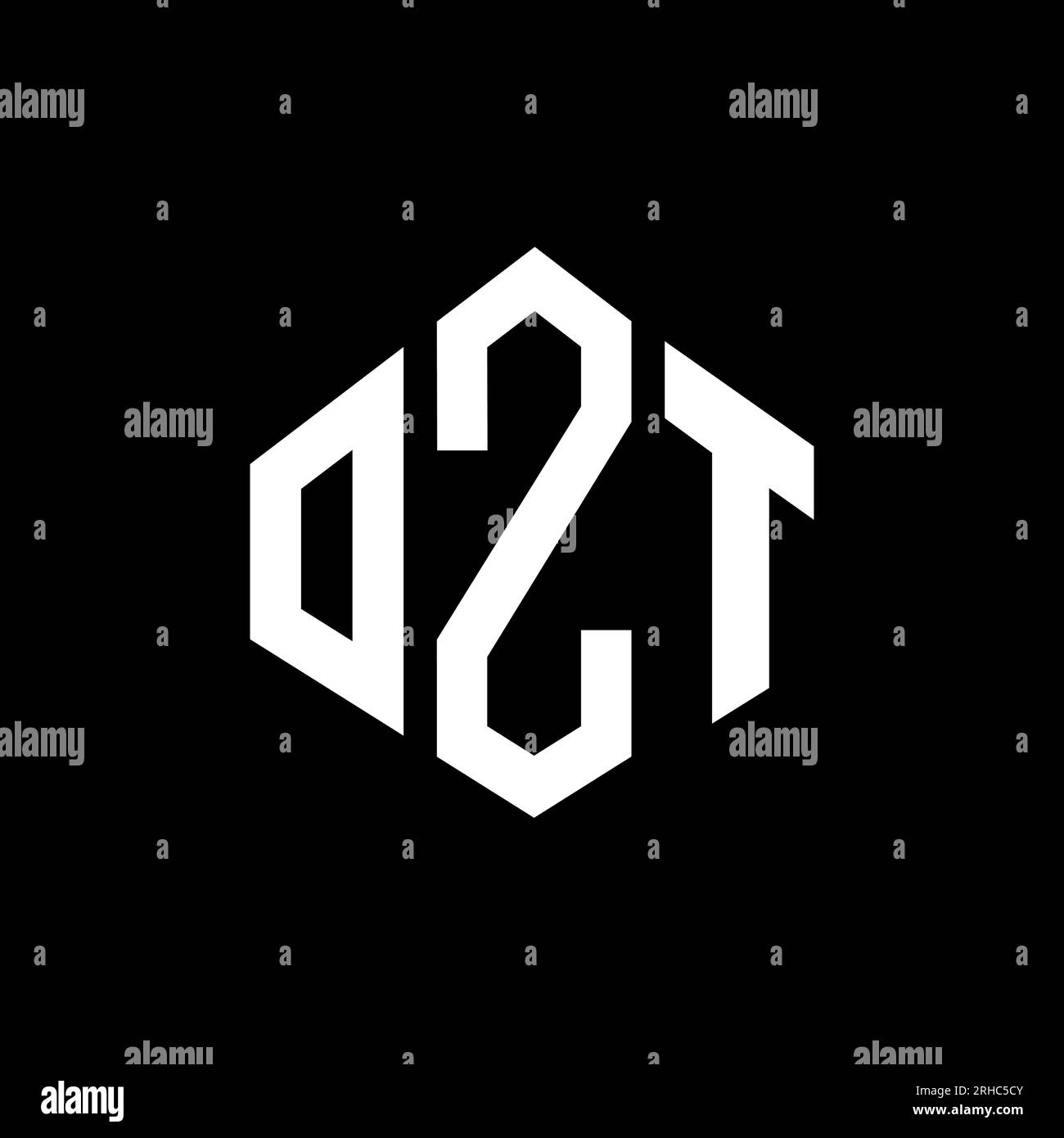 OZT letter logo design with polygon shape. OZT polygon and cube shape ...