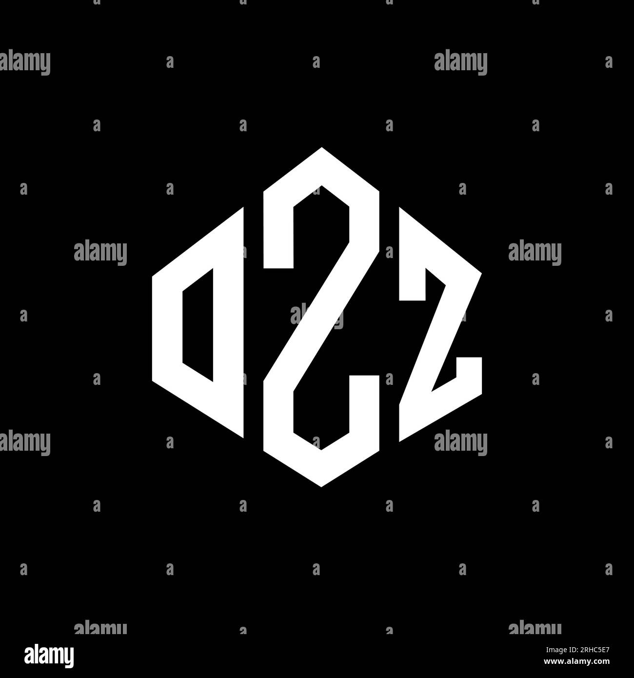OZZ letter logo design with polygon shape. OZZ polygon and cube shape ...