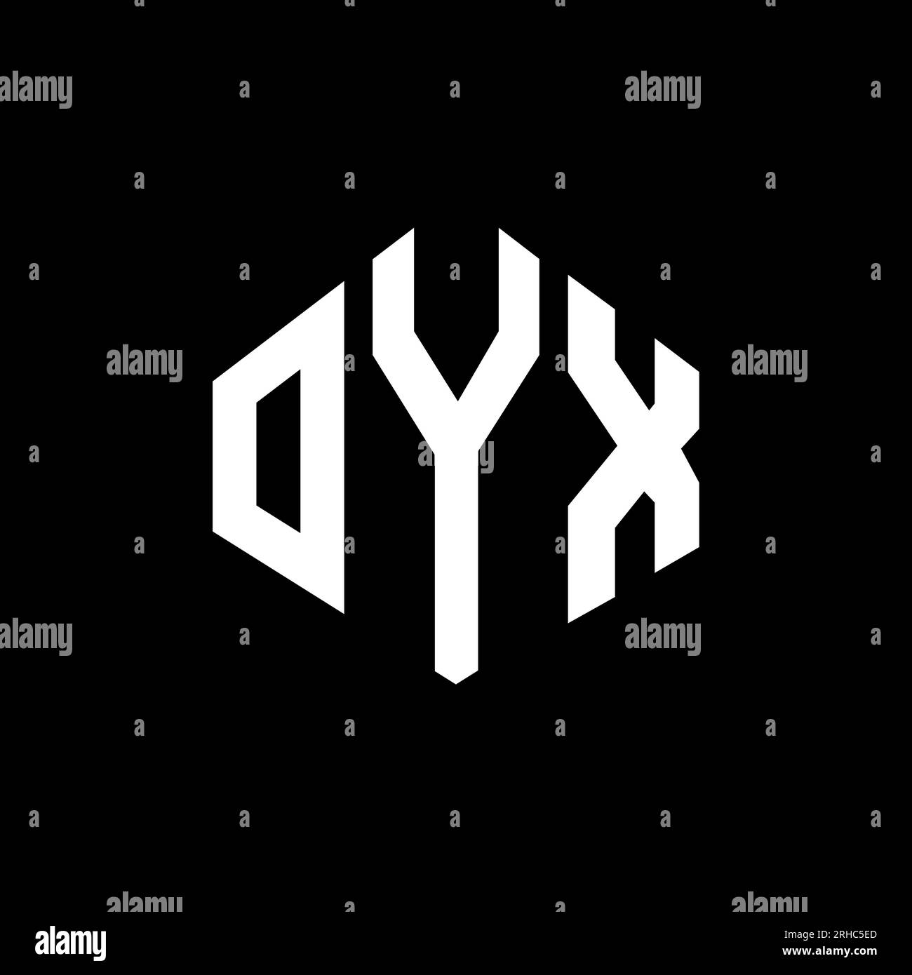 OYX letter logo design with polygon shape. OYX polygon and cube shape ...