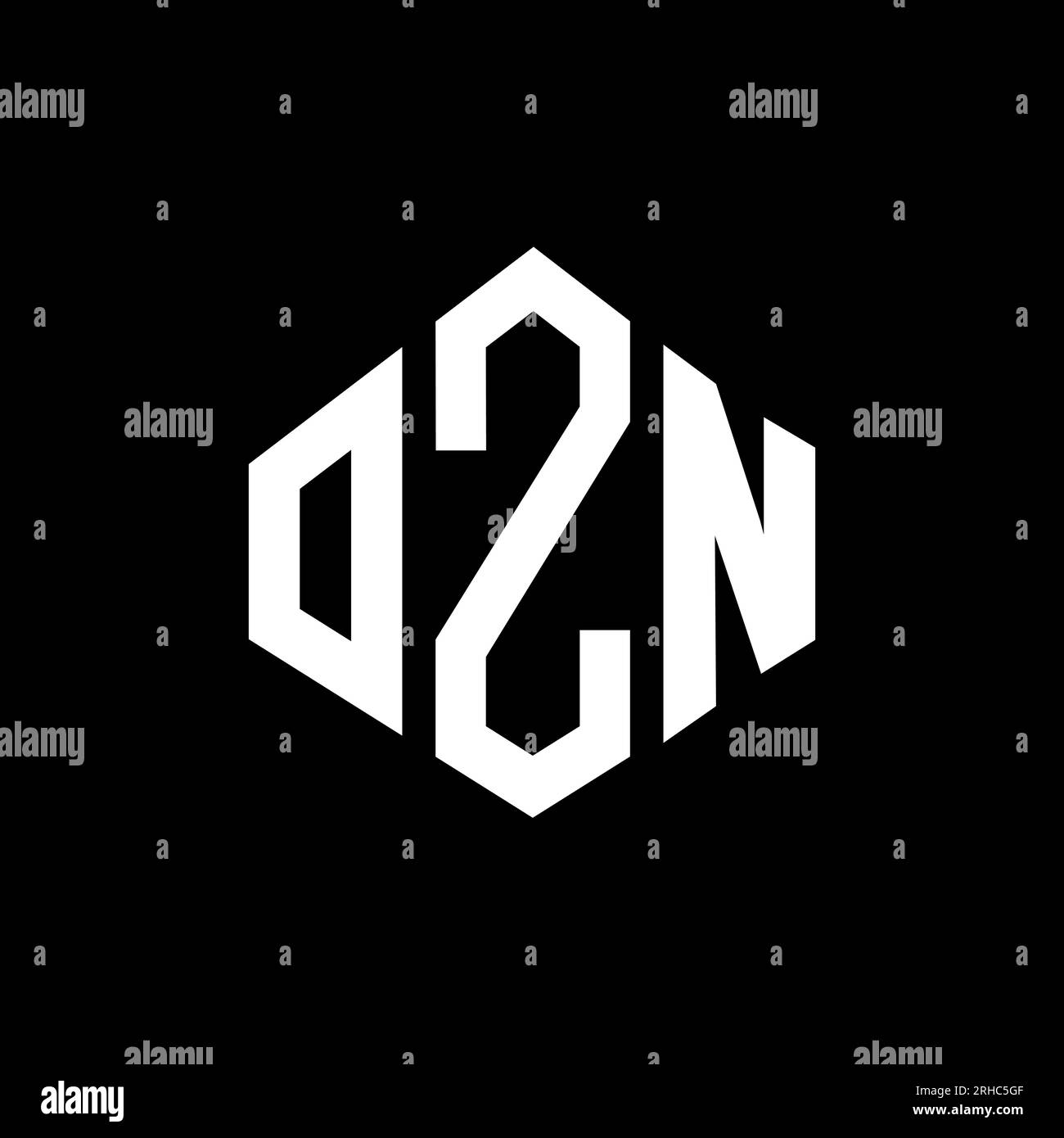 OZN letter logo design with polygon shape. OZN polygon and cube shape ...