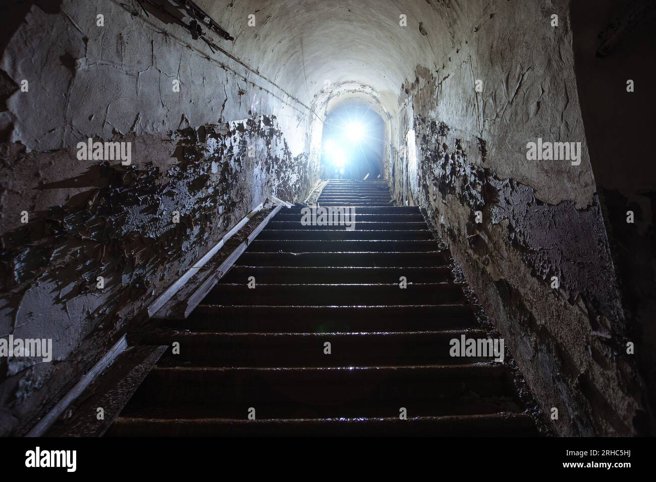 Inside bunker stairs hi-res stock photography and images - Alamy