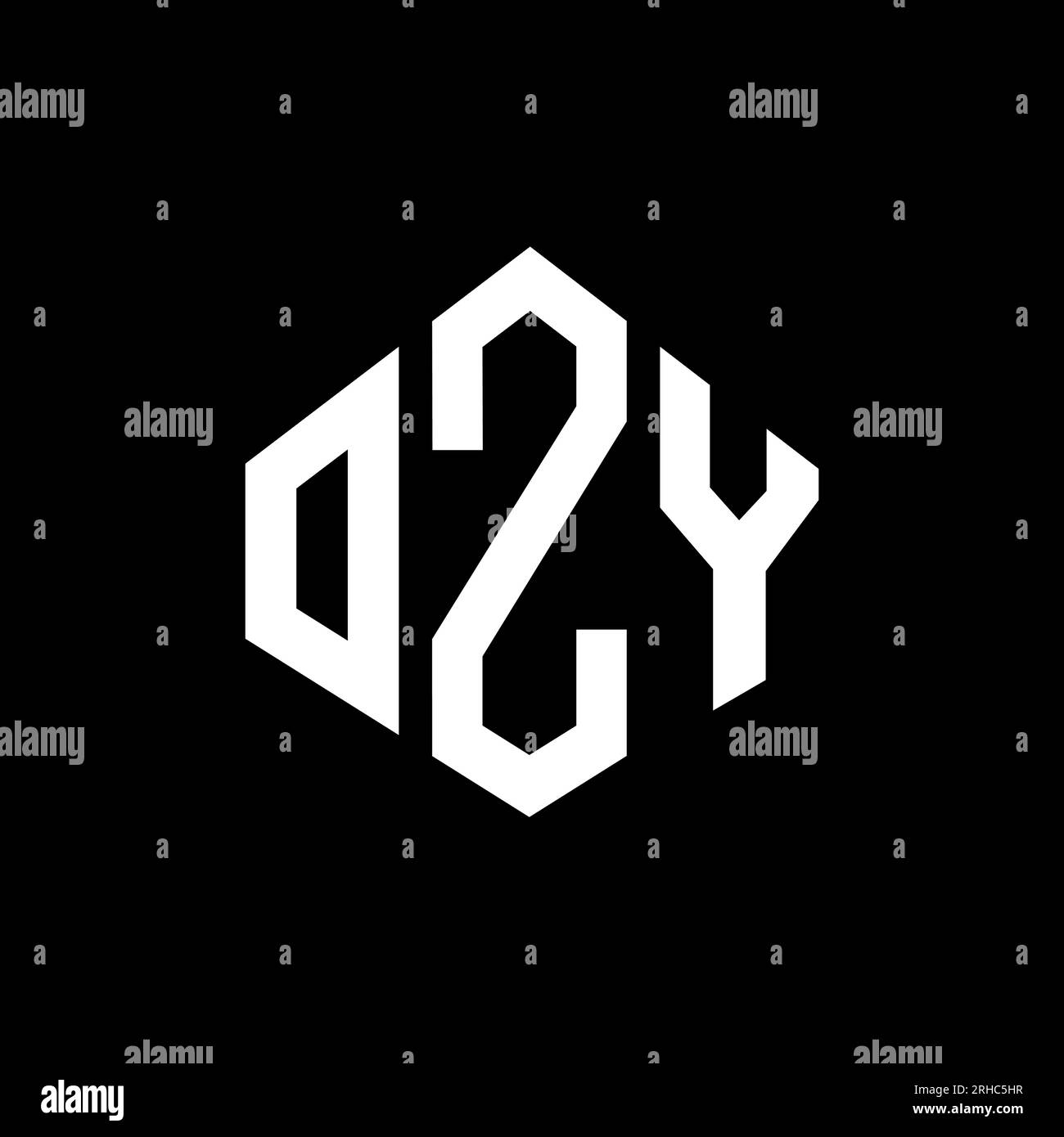 OZY letter logo design with polygon shape. OZY polygon and cube shape ...