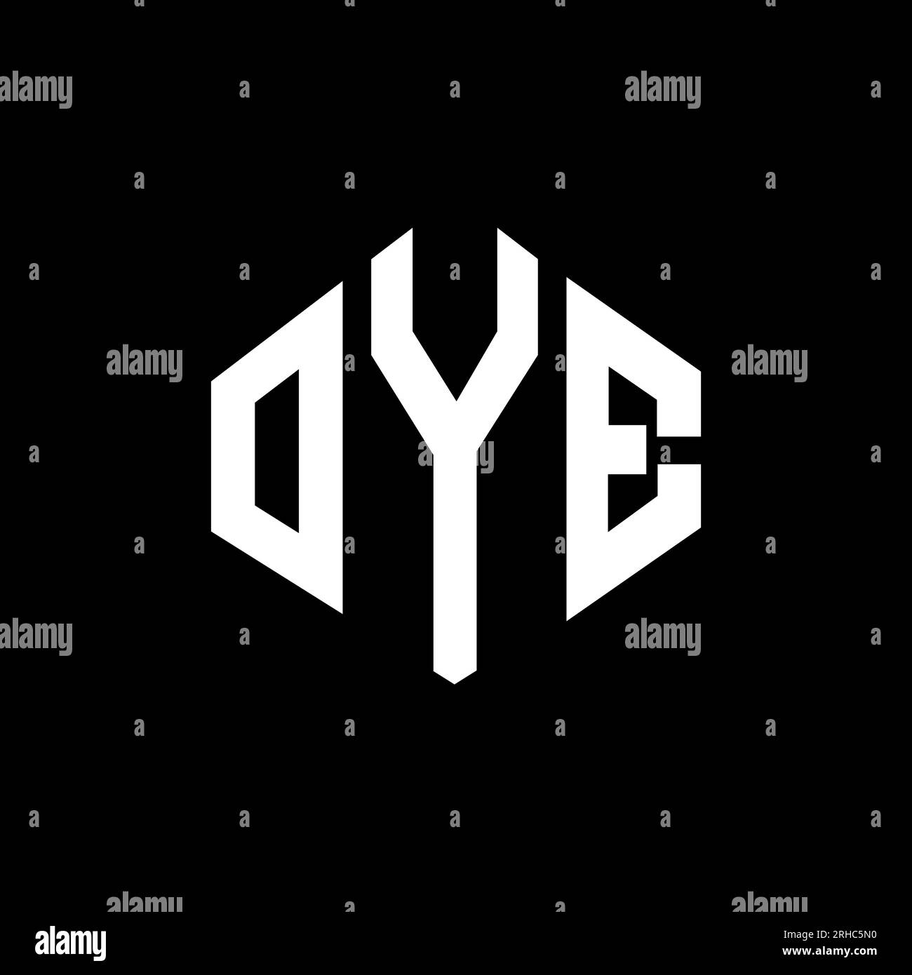 OYE letter logo design with polygon shape. OYE polygon and cube shape ...