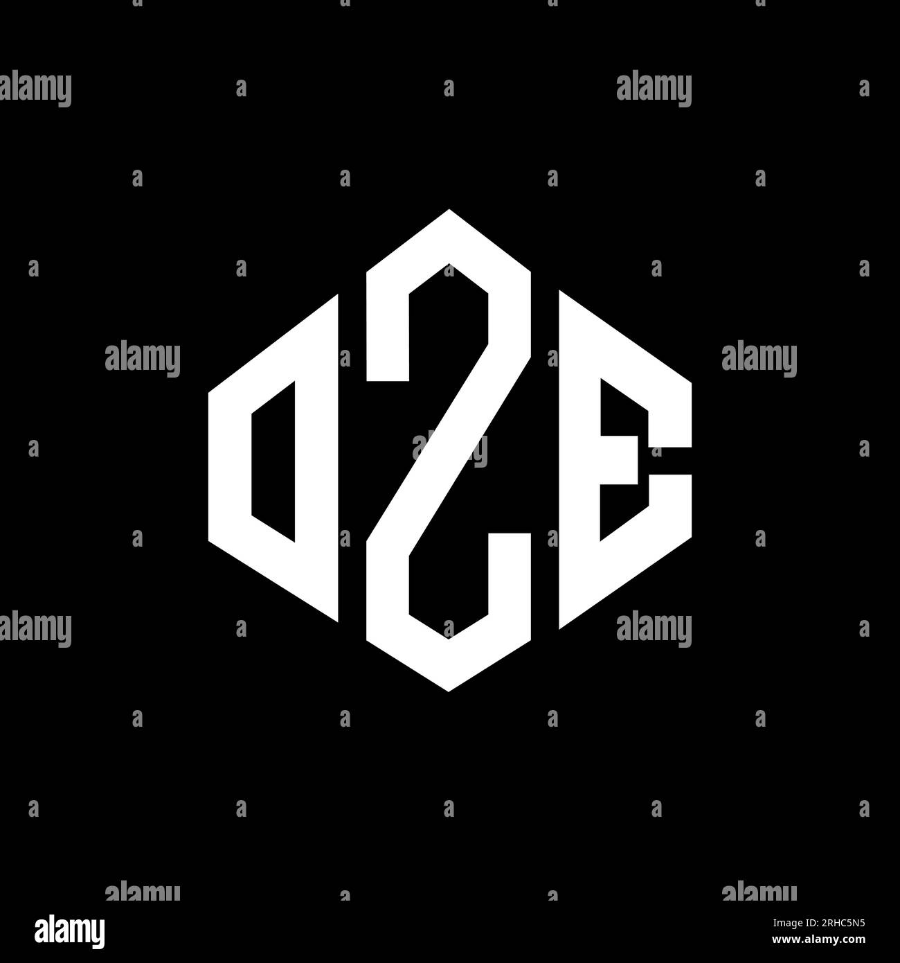 OZE letter logo design with polygon shape. OZE polygon and cube shape ...