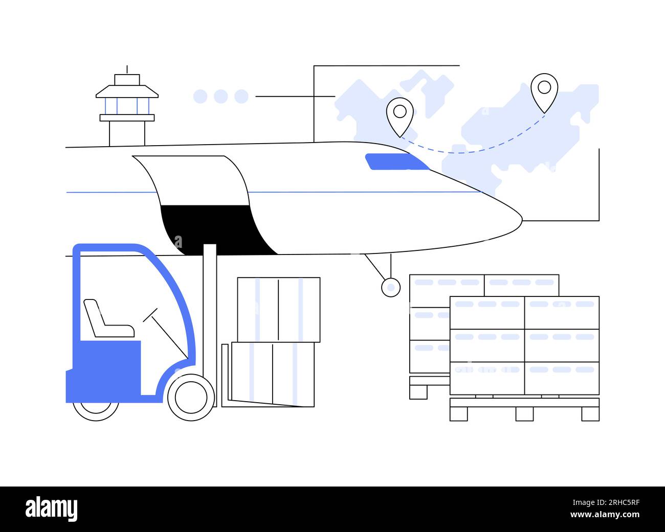Air freight logistics abstract concept vector illustration Stock Vector ...