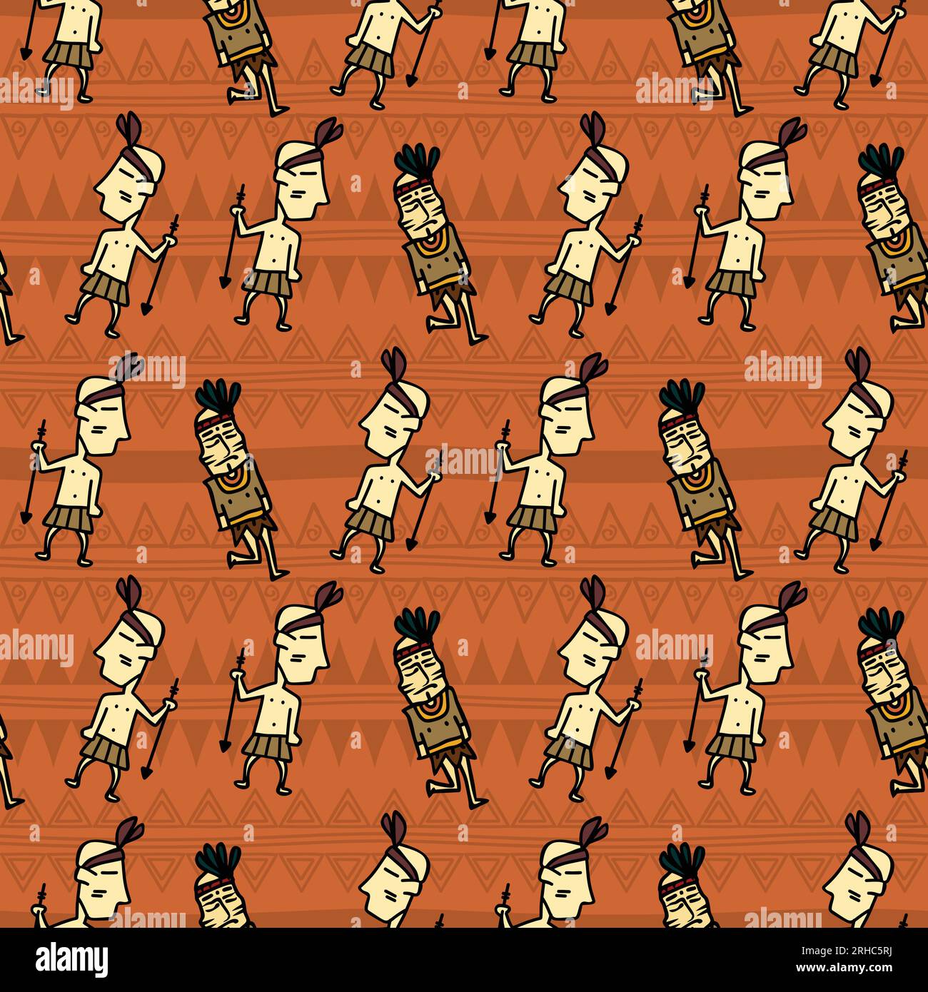 retro colors tribal vector seamless navajo pattern. aztec abstract ...