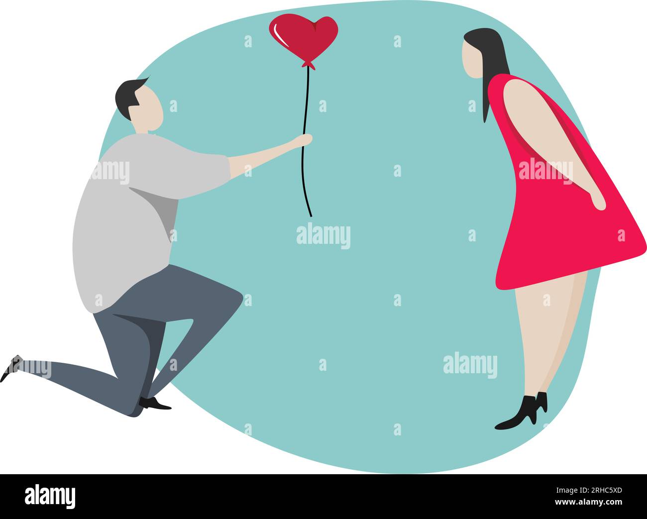 Cute couple cartoon vector illustration valentine and love theme ...