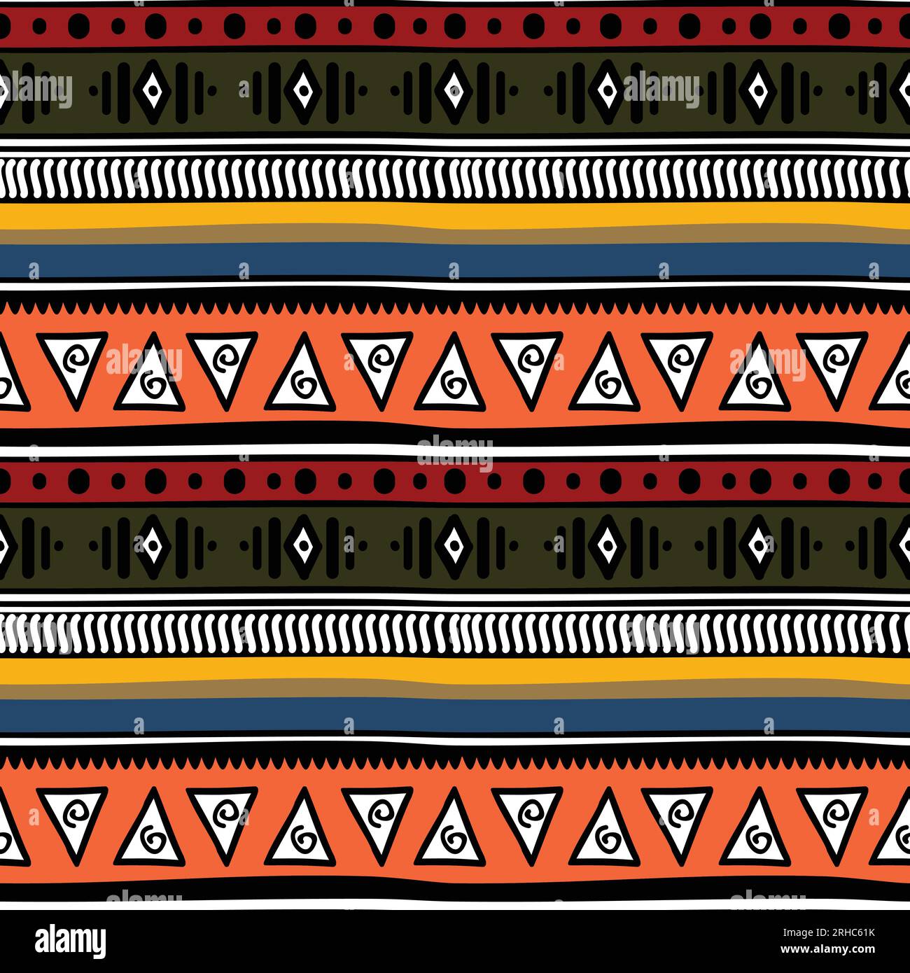 retro colors tribal vector seamless navajo pattern. aztec abstract ...