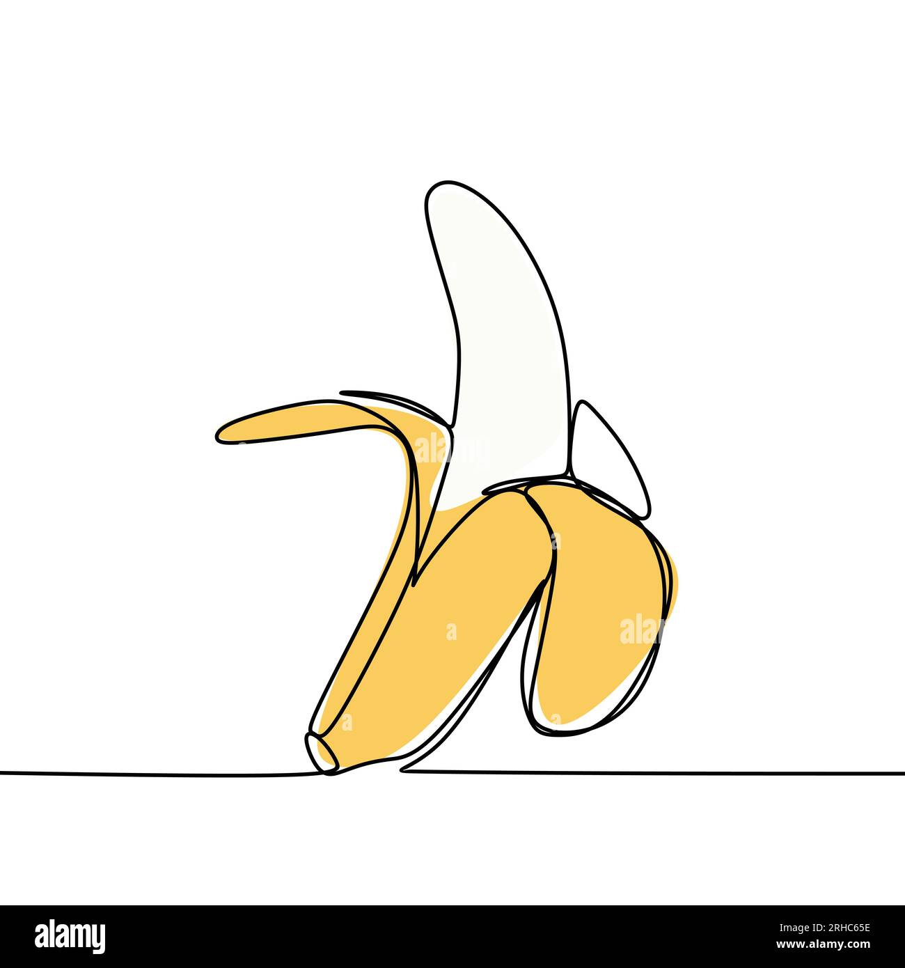 Vector illustration banana continuous hi-res stock photography and ...
