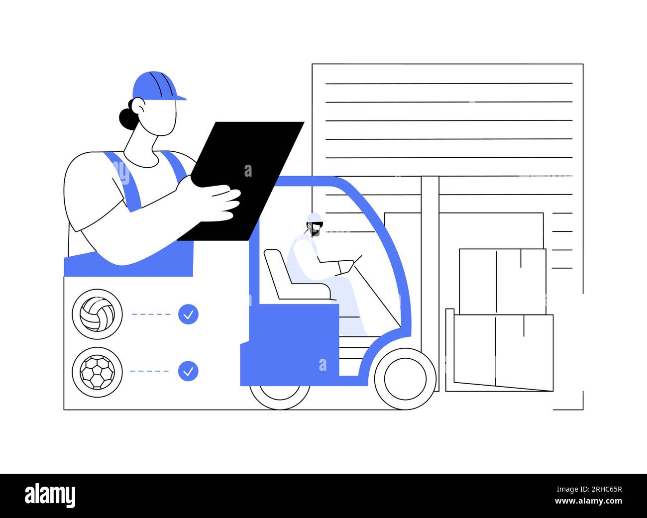 Unloading goods abstract concept vector illustration Stock Vector Image ...