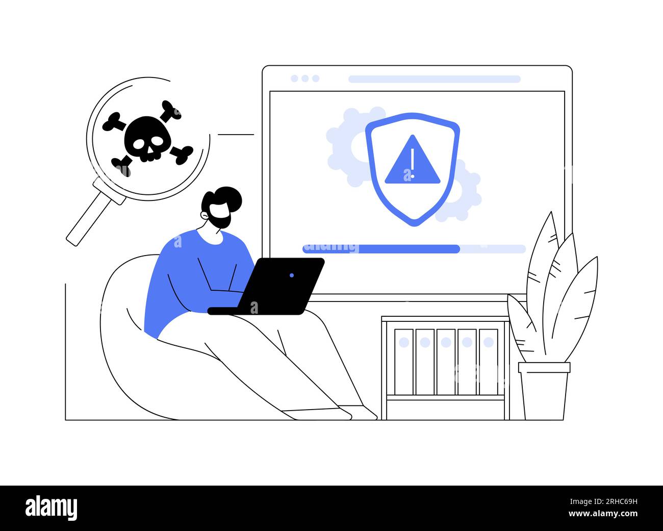 Antivirus software abstract concept vector illustration Stock Vector ...