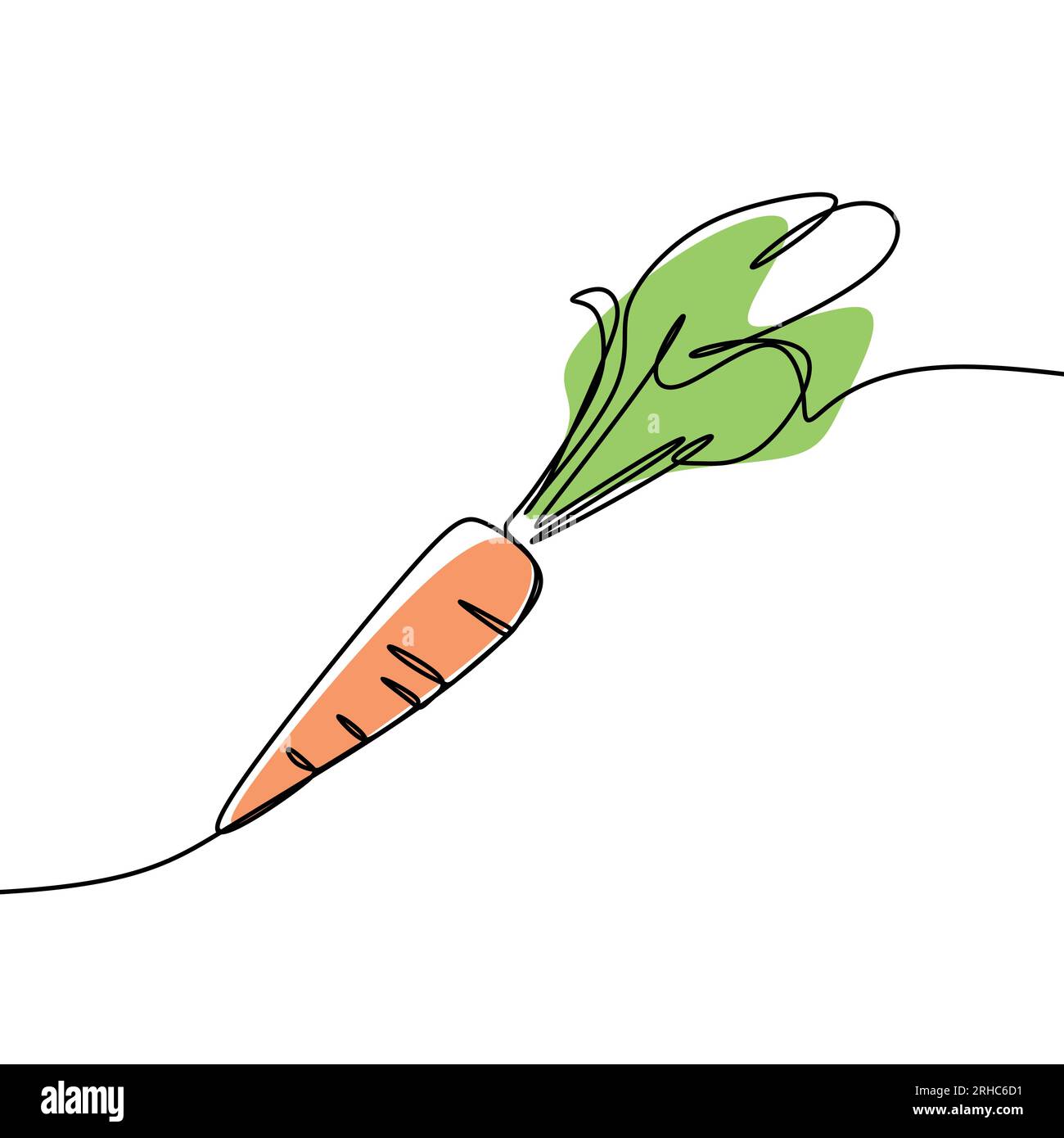 Carrot continuous line art drawing vector Stock Vector Image & Art - Alamy