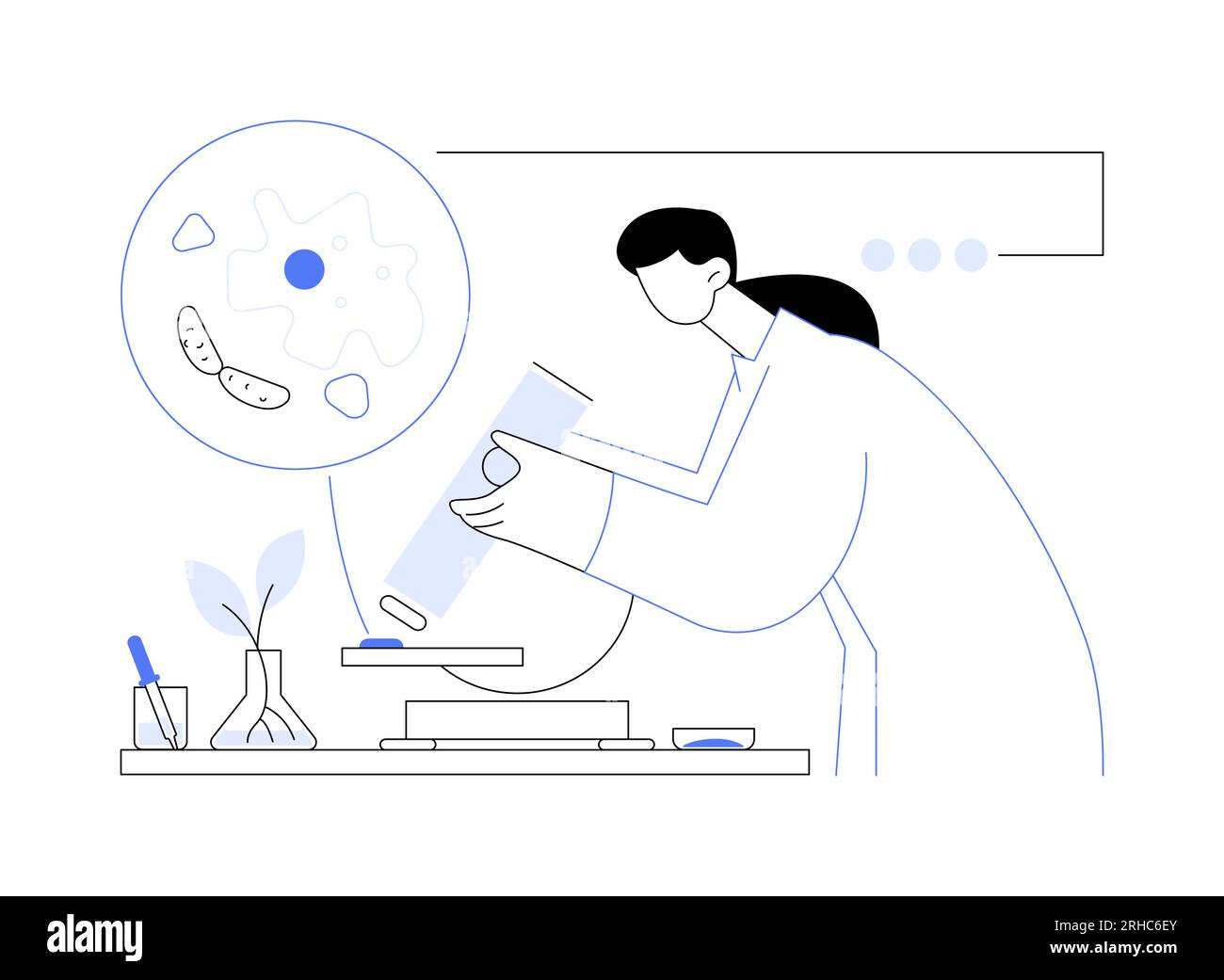 Living organisms research abstract concept vector illustration Stock ...