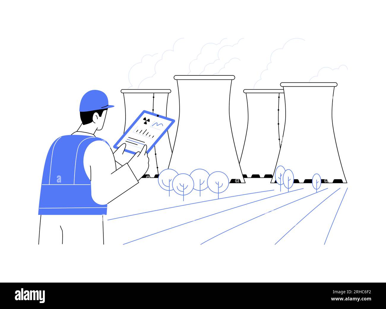 Nuclear power plant abstract concept vector illustration Stock Vector ...