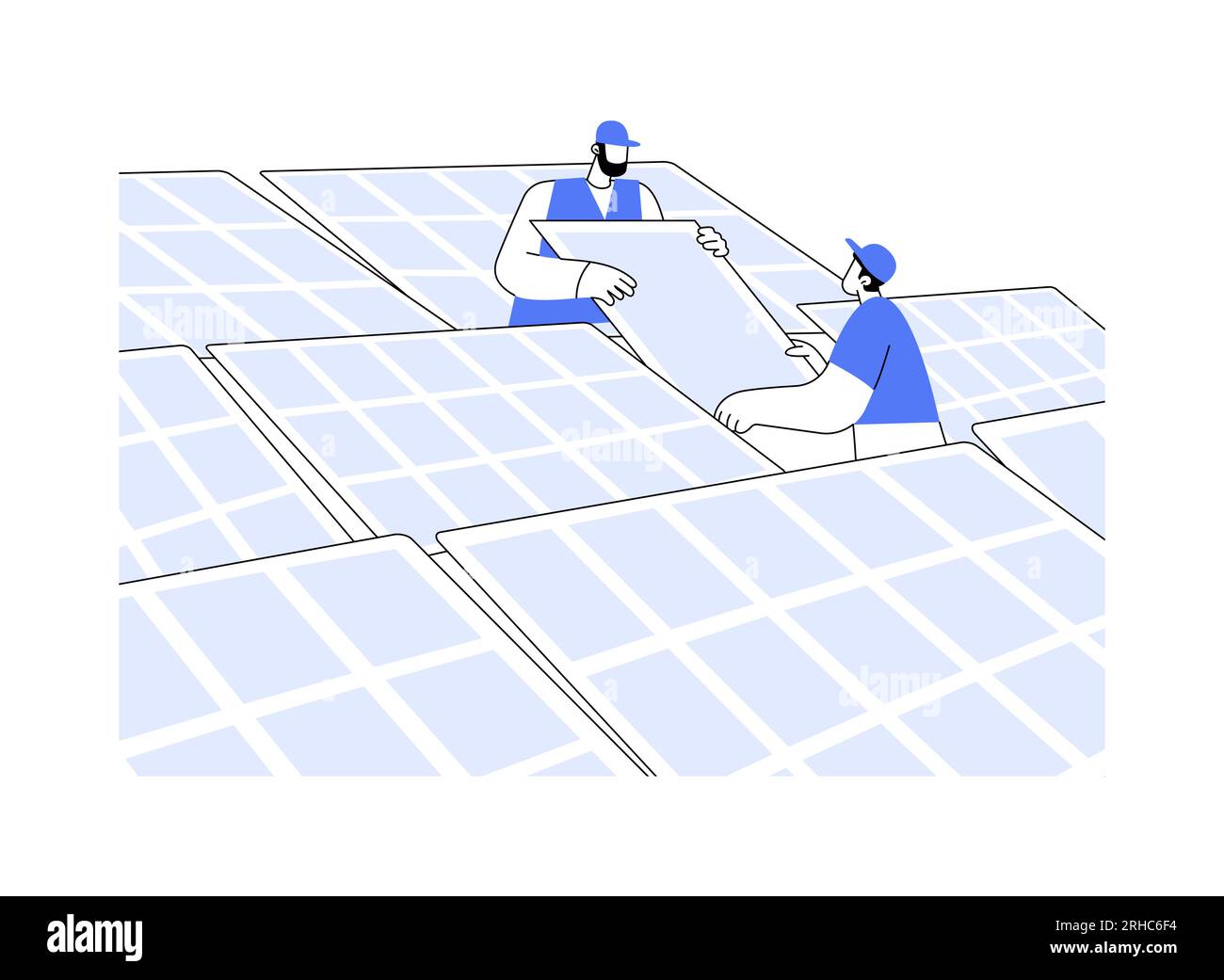 Solar power plants abstract concept vector illustration Stock Vector ...