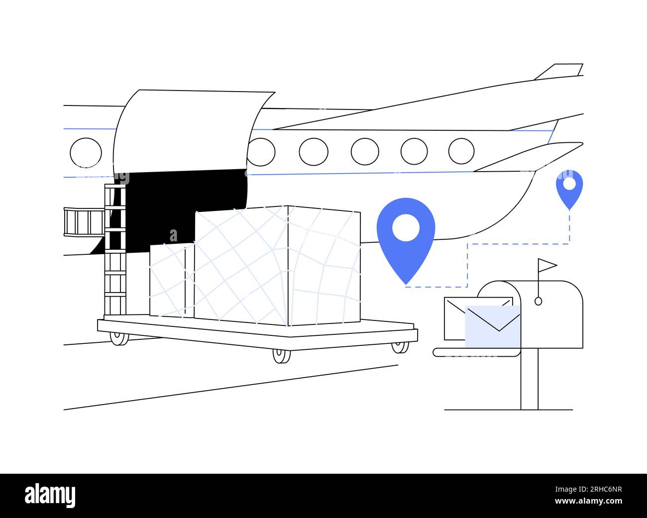 Air mail abstract concept vector illustration Stock Vector Image & Art ...