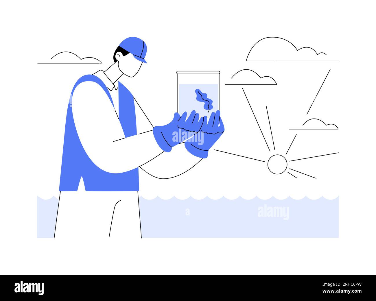 Taking marine samples abstract concept vector illustration Stock Vector ...