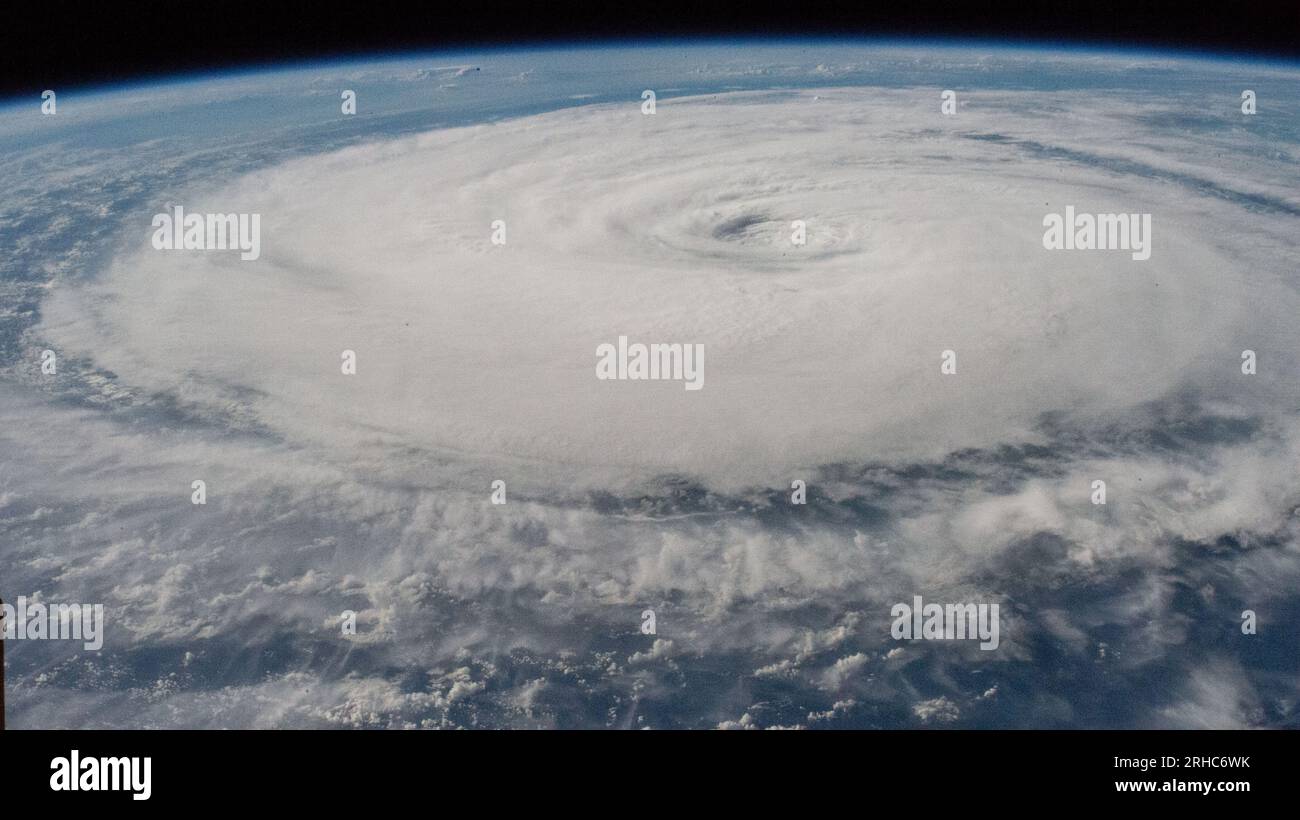 Earth Atmosphere. 12th Aug, 2023. Typhoon Khanun is pictured south of ...