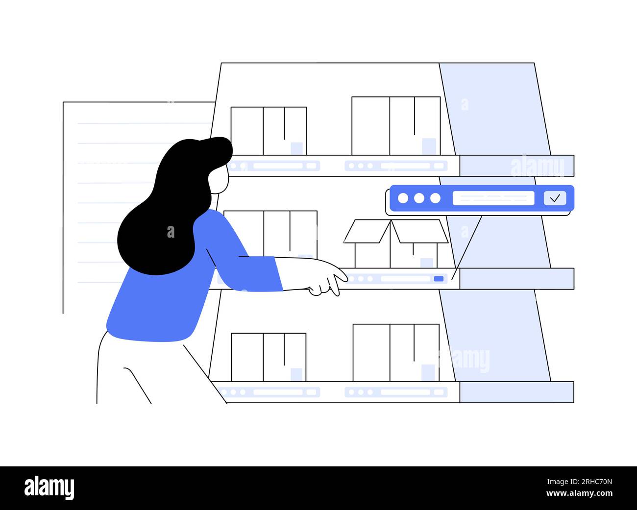 Pick-to-light system abstract concept vector illustration Stock Vector ...