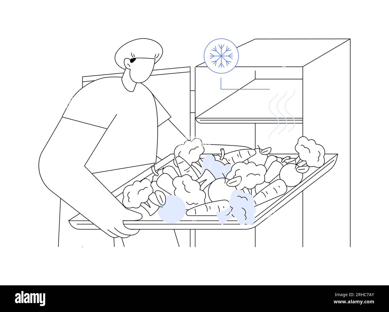 Food freezing abstract concept vector illustration Stock Vector Image ...