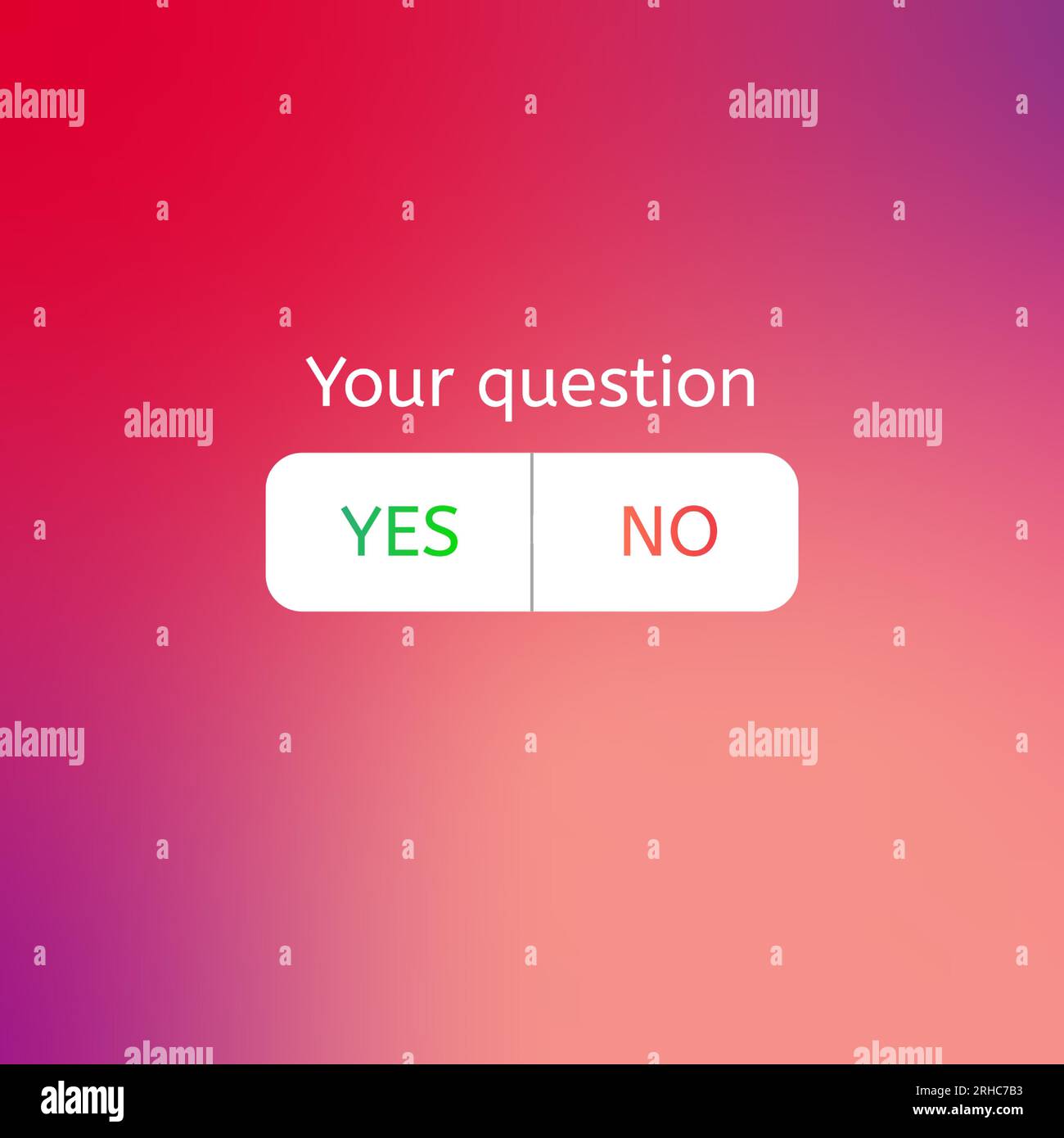 Ask Question Yes Or No Vector Poll Ui Story Buttons Media Template Stock Vector Image And Art