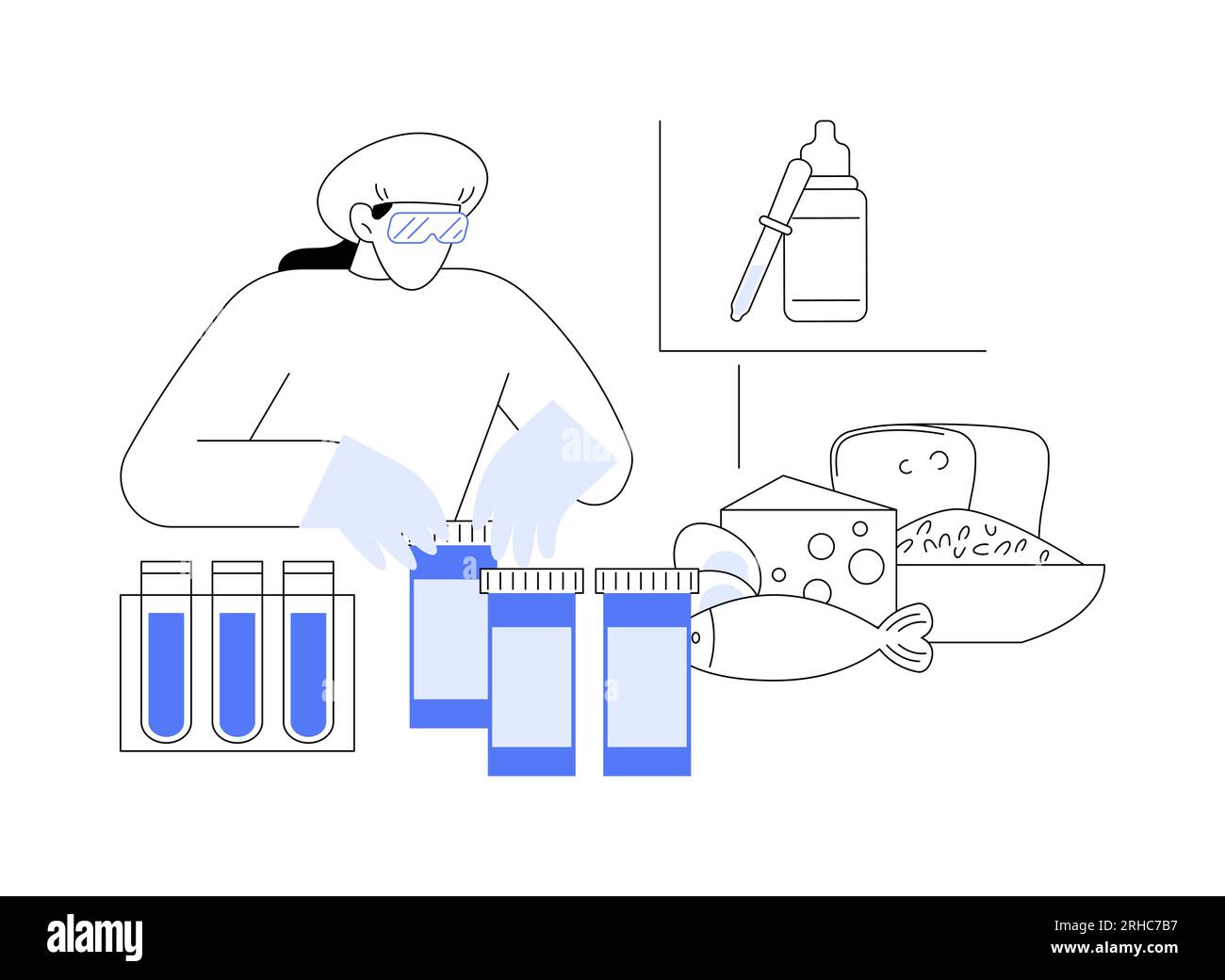 Adding food preservatives abstract concept vector illustration Stock ...