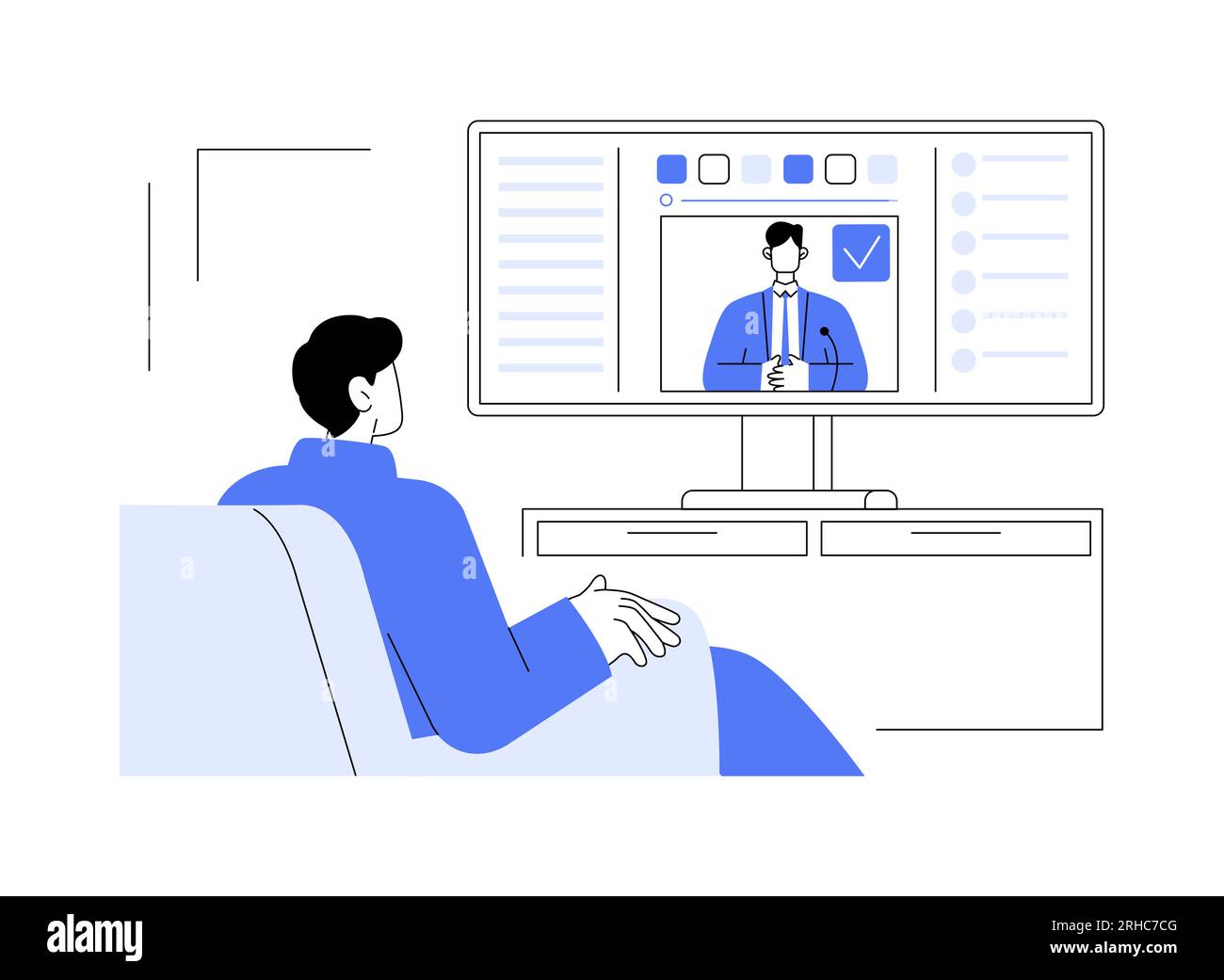 Political advertising on social media abstract concept vector ...