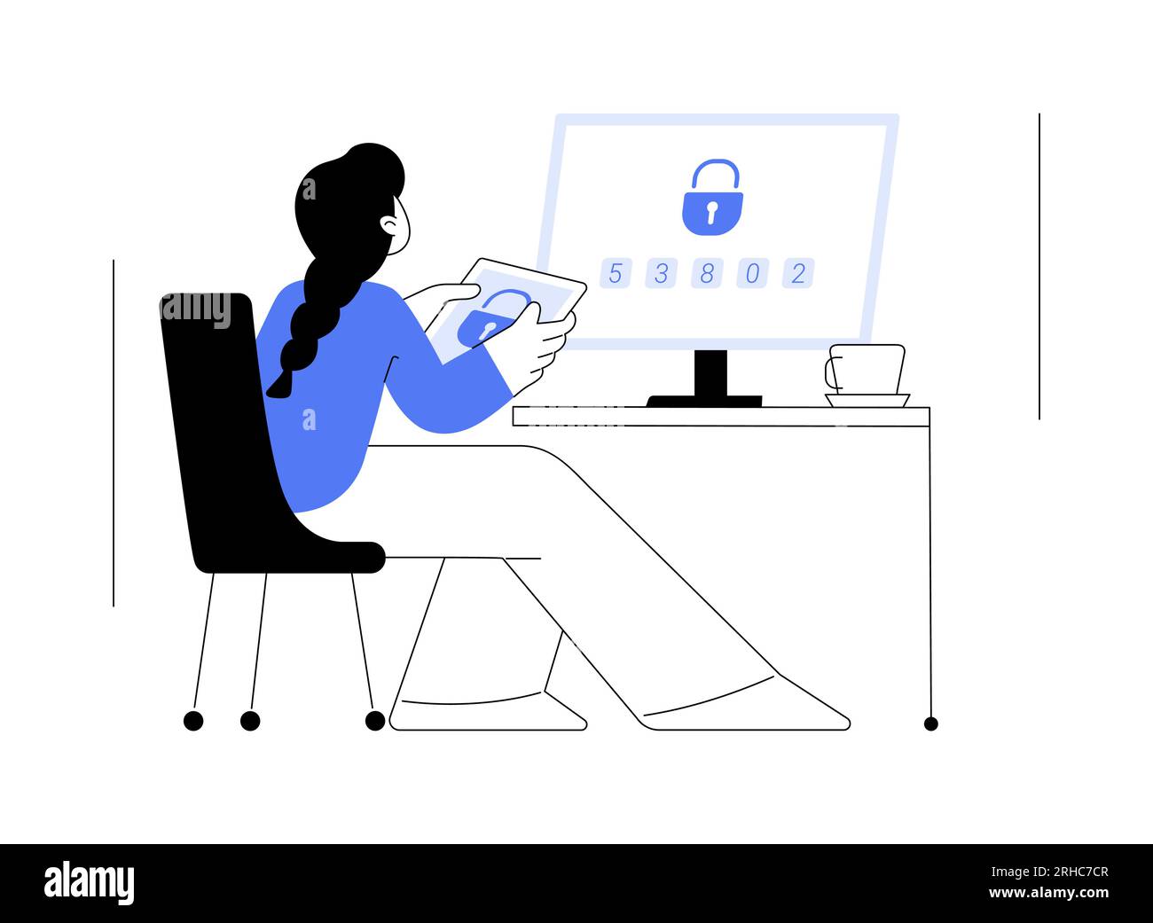 Two Factor Authentication Verification Abstract Concept Vector