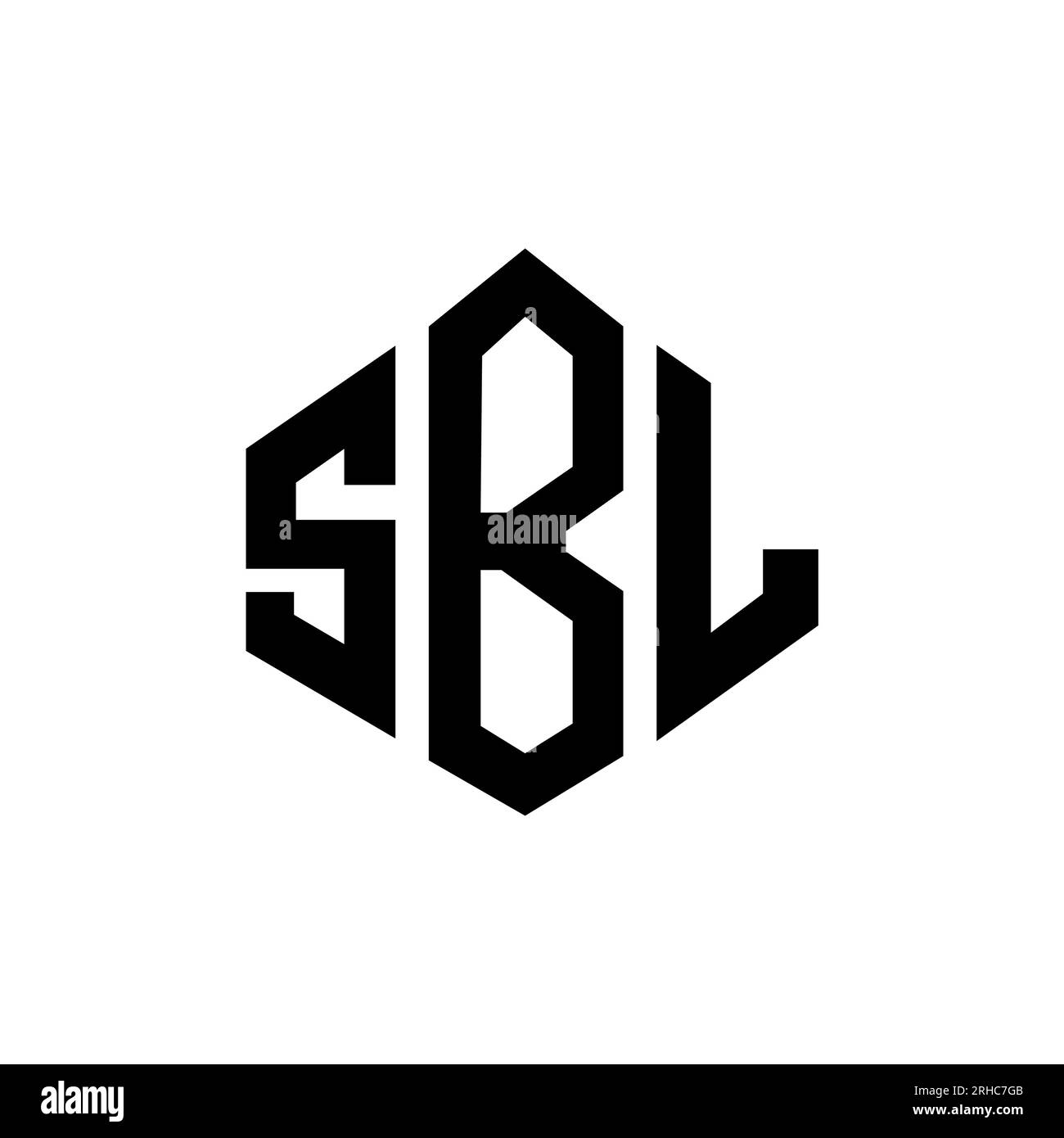 SBL letter logo design with polygon shape. SBL polygon and cube shape logo design. SBL hexagon ...