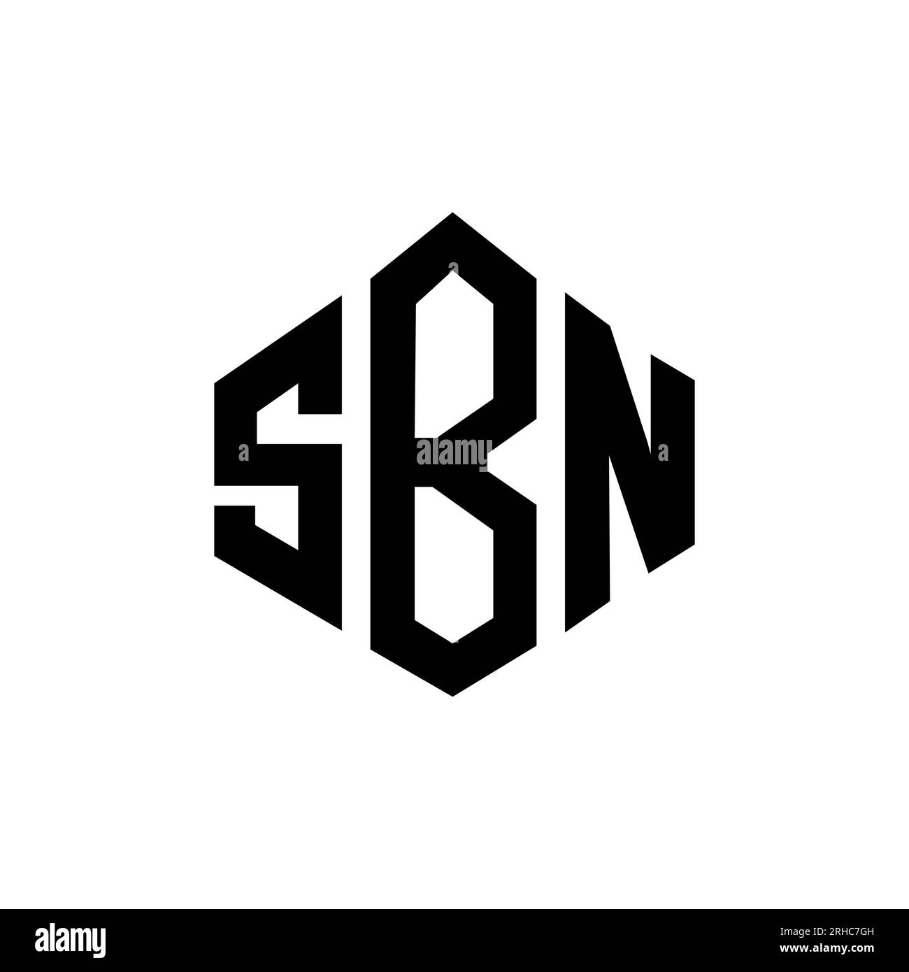 SBN letter logo design with polygon shape. SBN polygon and cube shape ...
