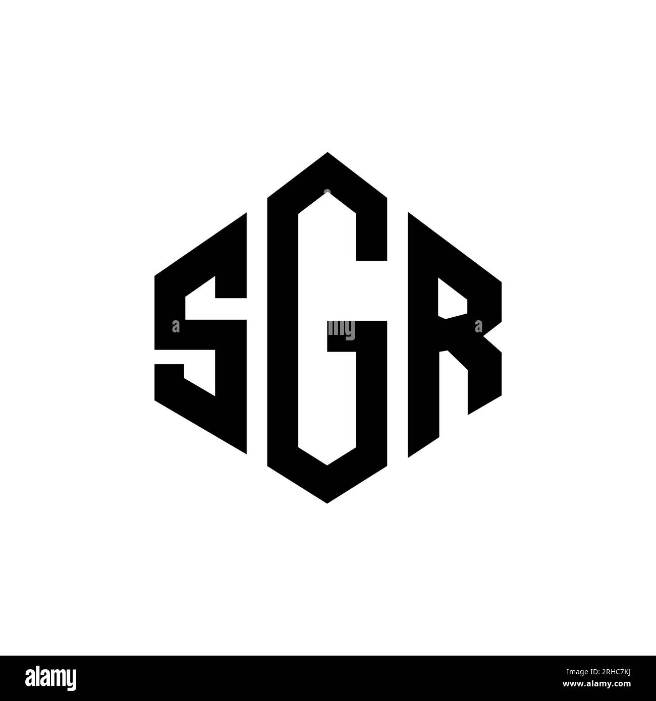 SGR letter logo design with polygon shape. SGR polygon and cube shape ...