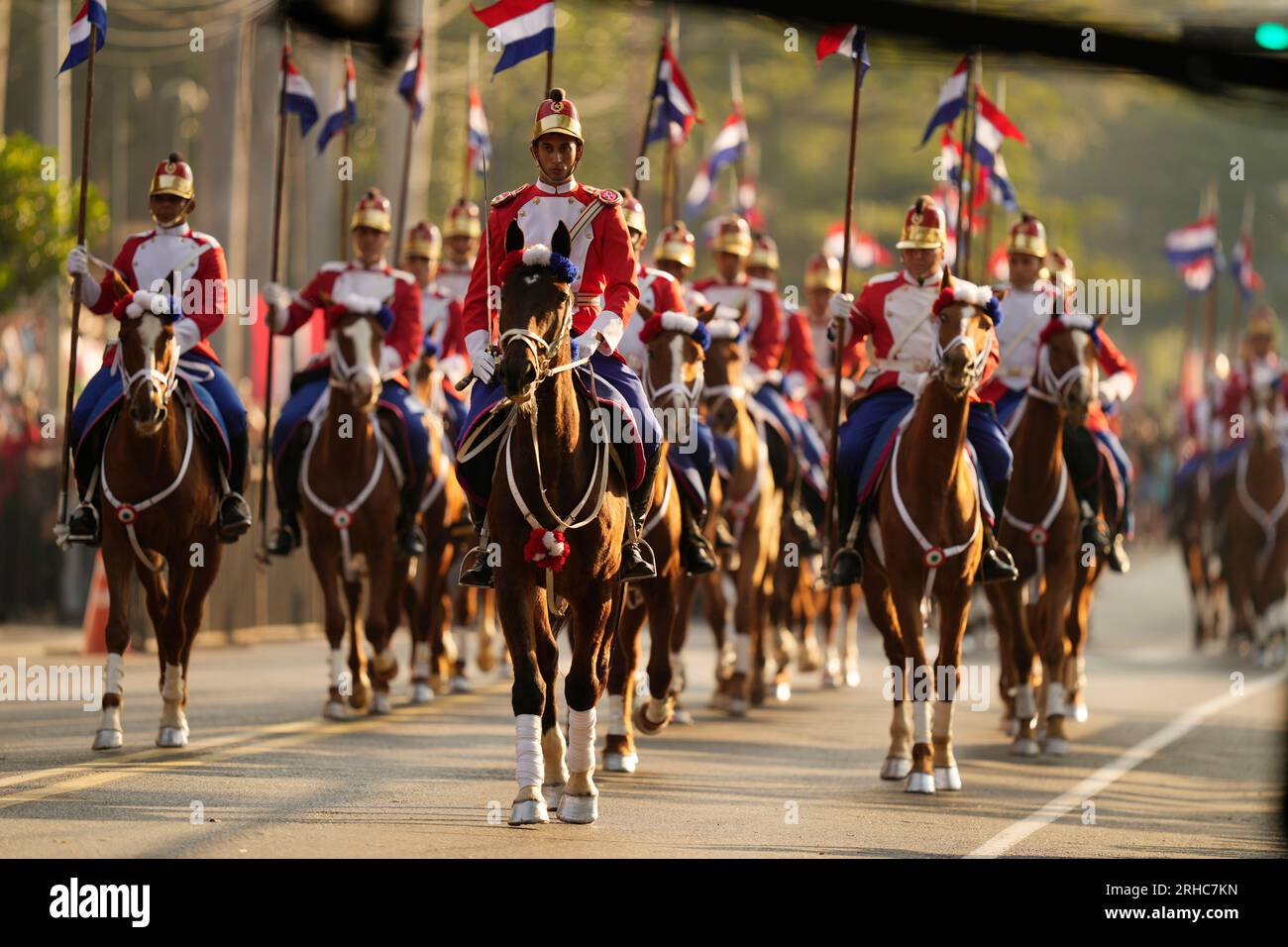 Paraguay's Presidential Honor Guard known as the "Aka Karaja," or ...