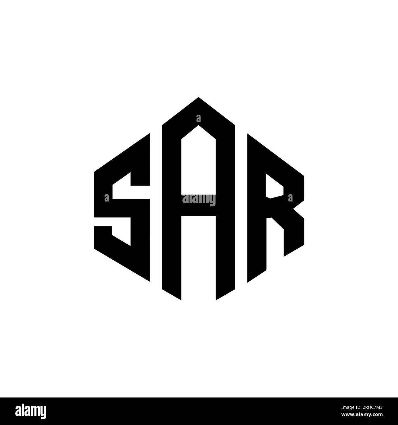 SAR letter logo design with polygon shape. SAR polygon and cube shape ...