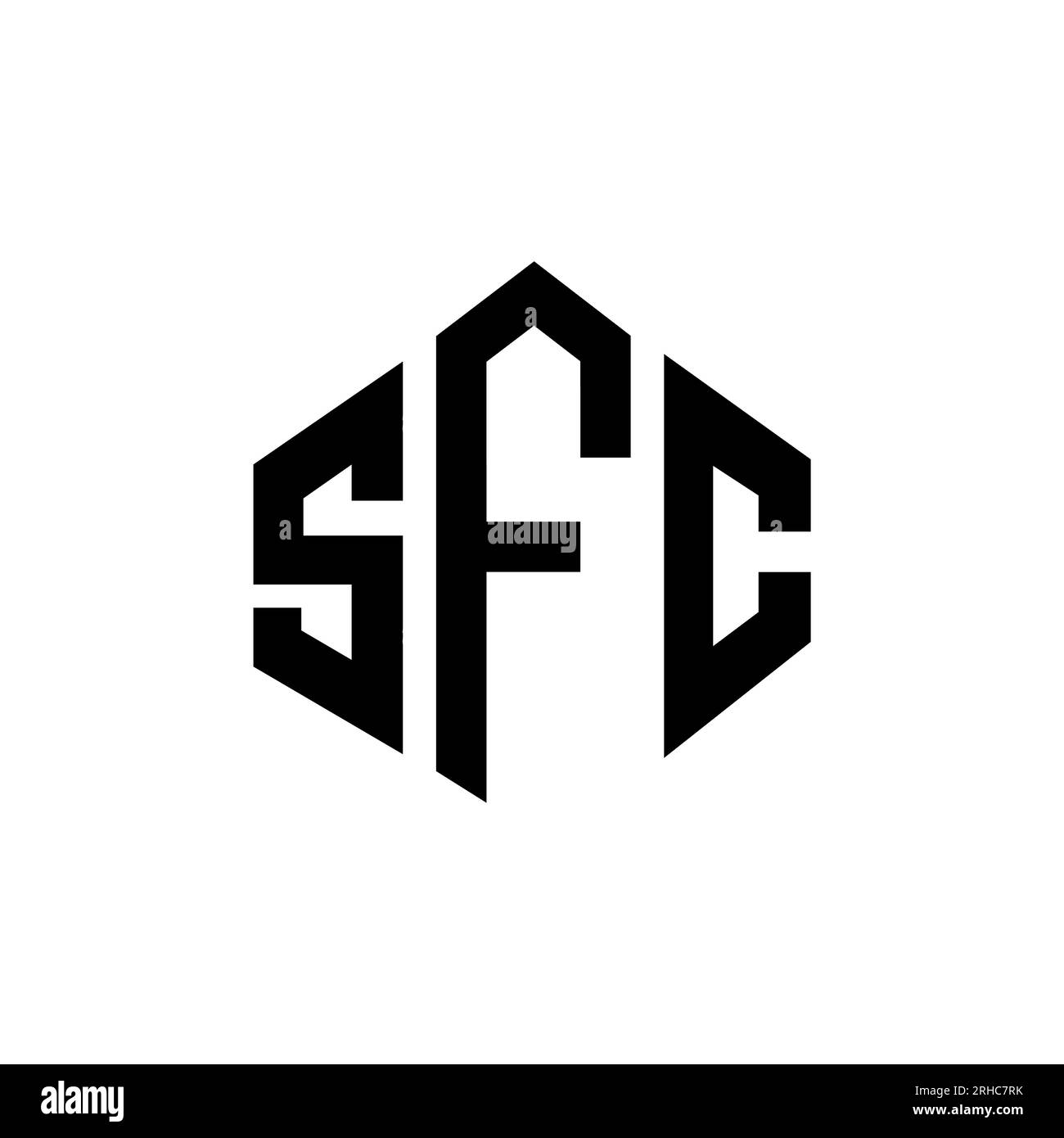 SFC letter logo design with polygon shape. SFC polygon and cube shape ...