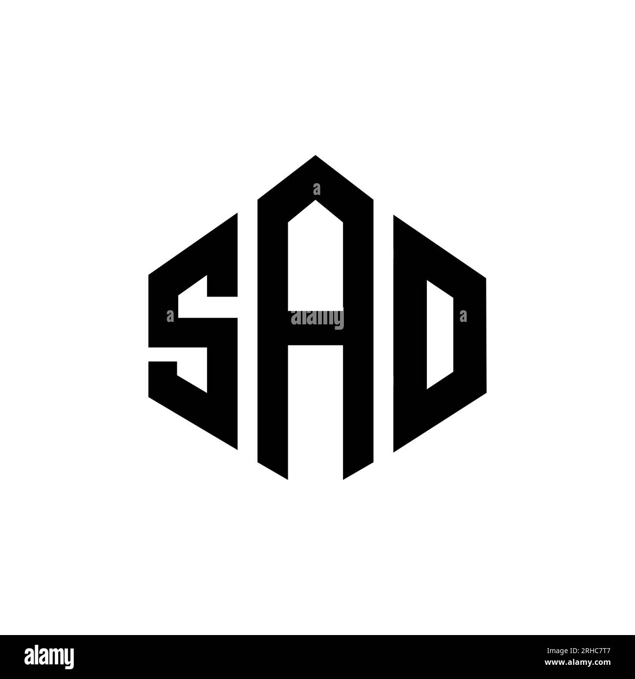 SAO letter logo design with polygon shape. SAO polygon and cube shape ...