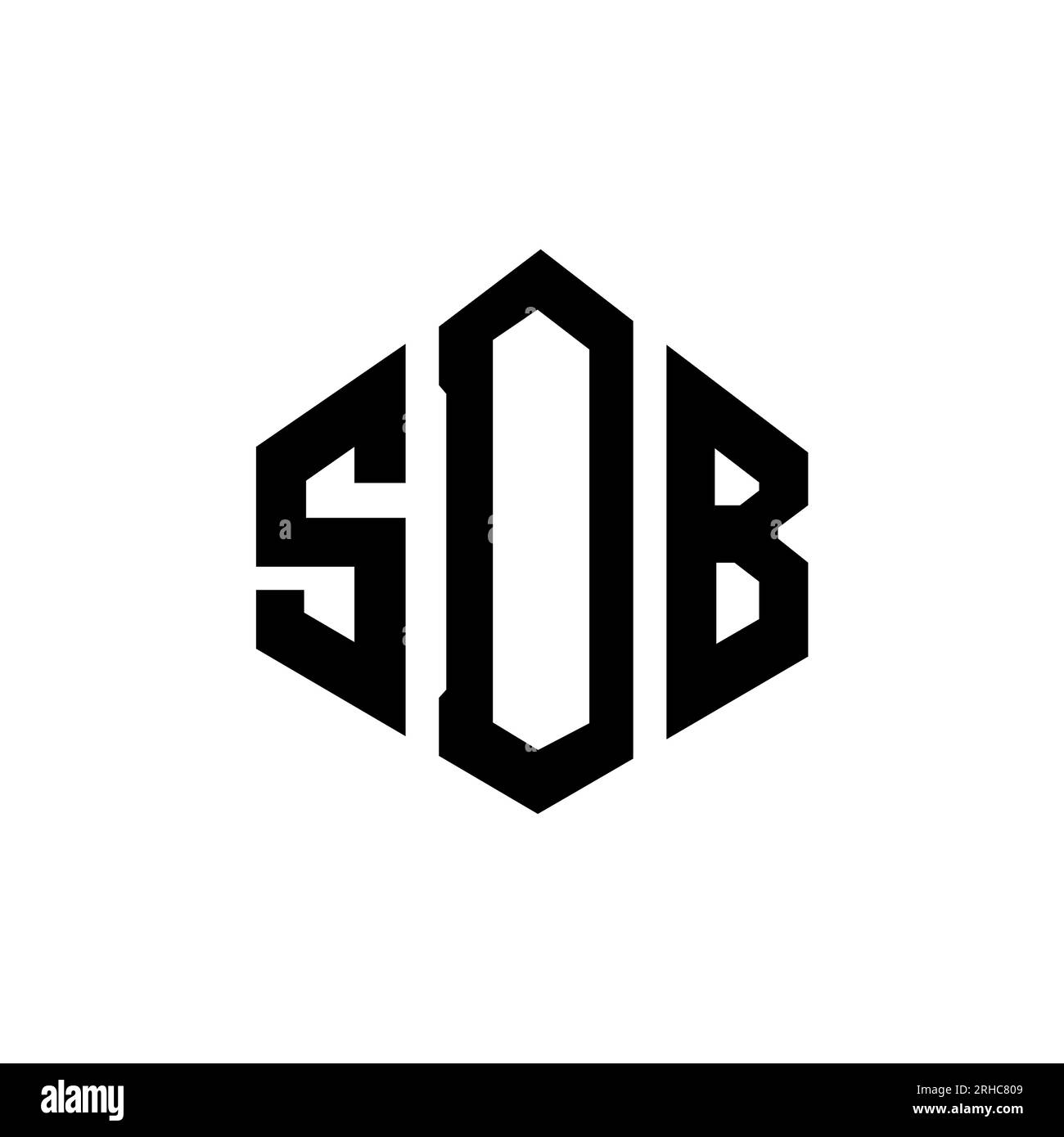SDB letter logo design with polygon shape. SDB polygon and cube shape ...