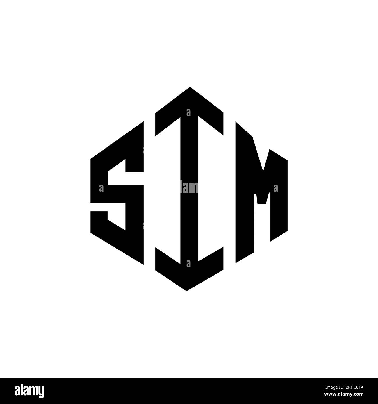 SIM letter logo design with polygon shape. SIM polygon and cube shape ...