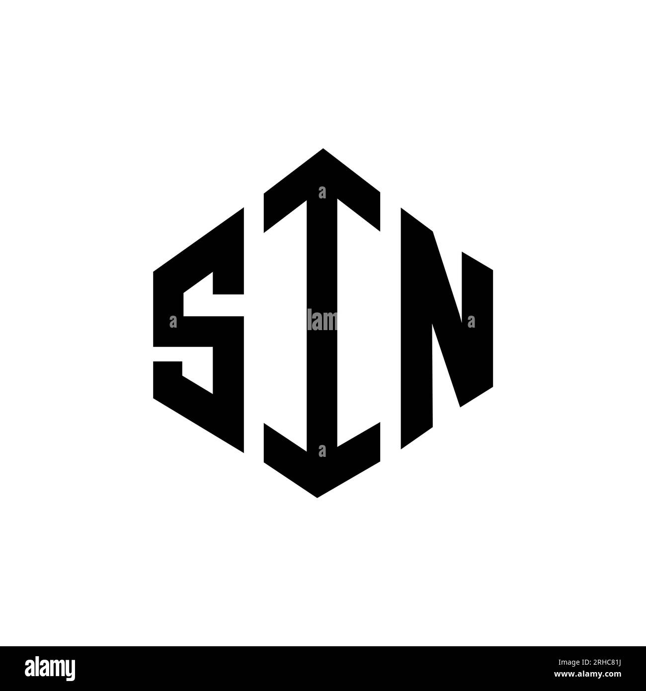 SIN letter logo design with polygon shape. SIN polygon and cube shape ...