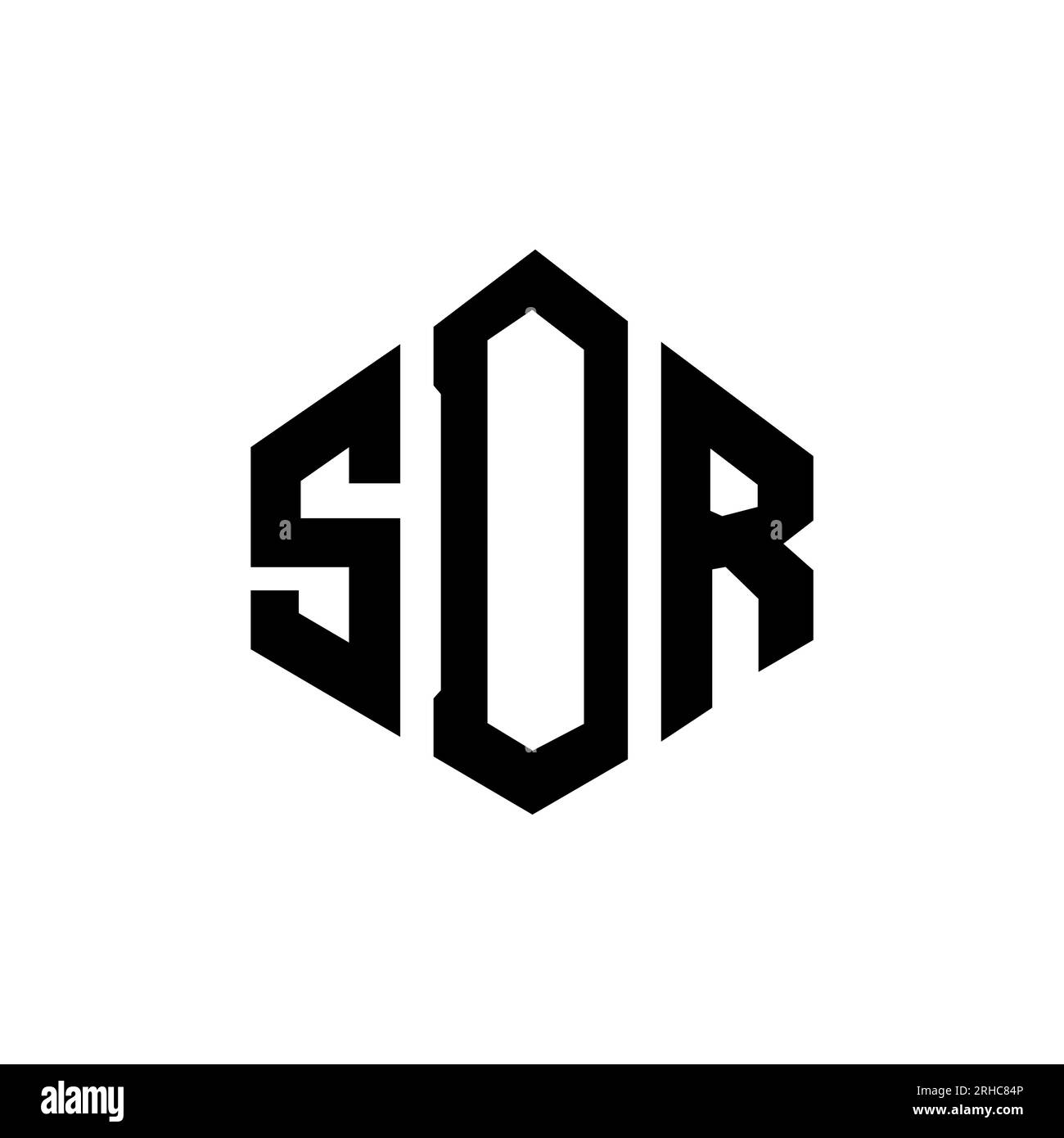 SDR letter logo design with polygon shape. SDR polygon and cube shape ...