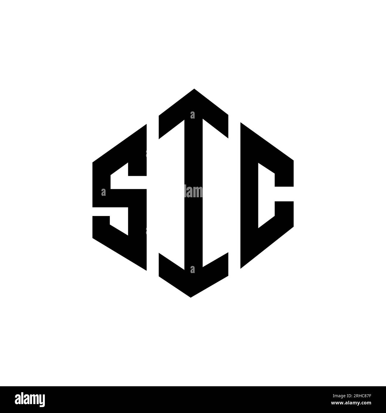 SIC letter logo design with polygon shape. SIC polygon and cube shape ...