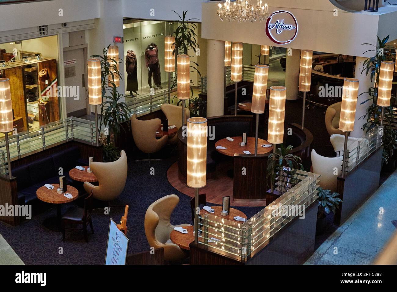 Montreal, Canada. 21st Sep, 2015. The Atrium restaurant and bar in the ...