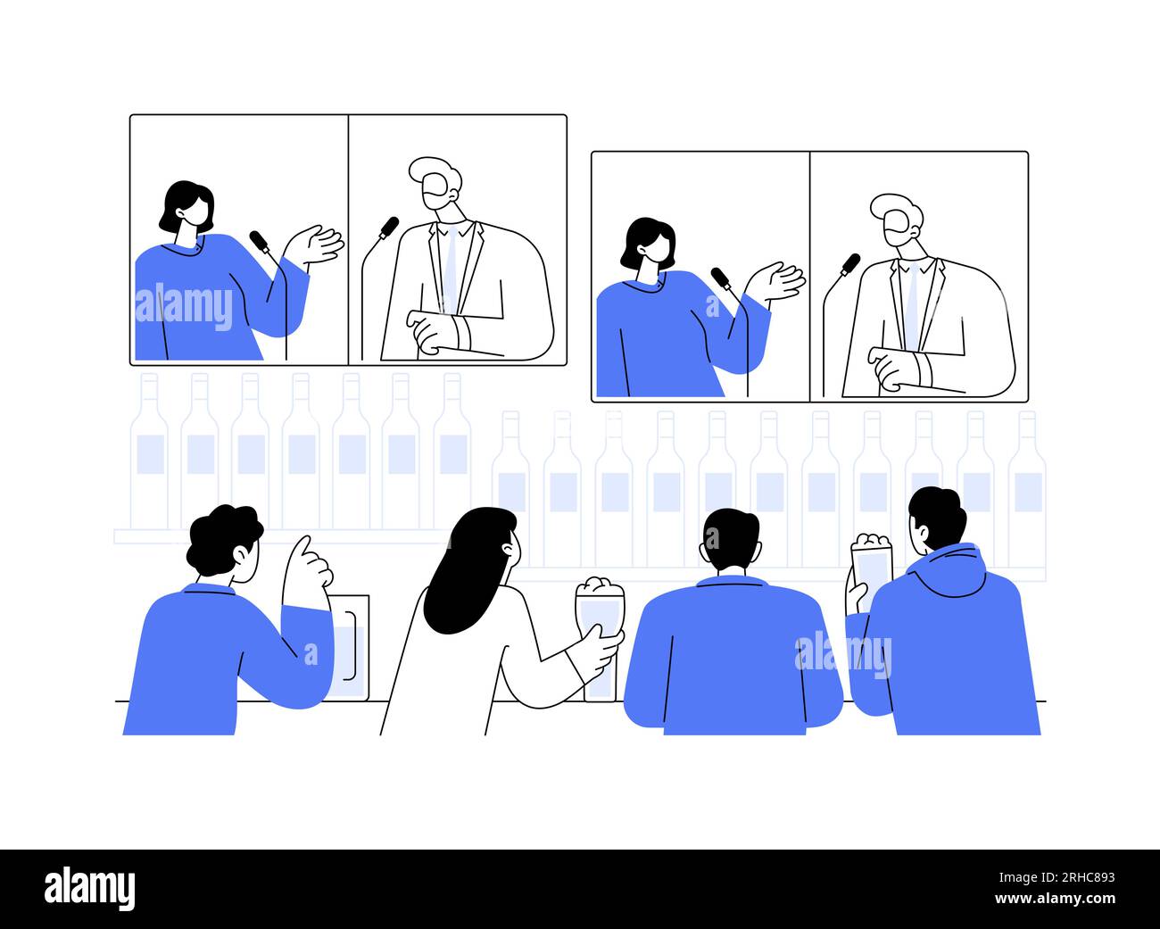 Political debates illustration Cut Out Stock Images & Pictures - Alamy