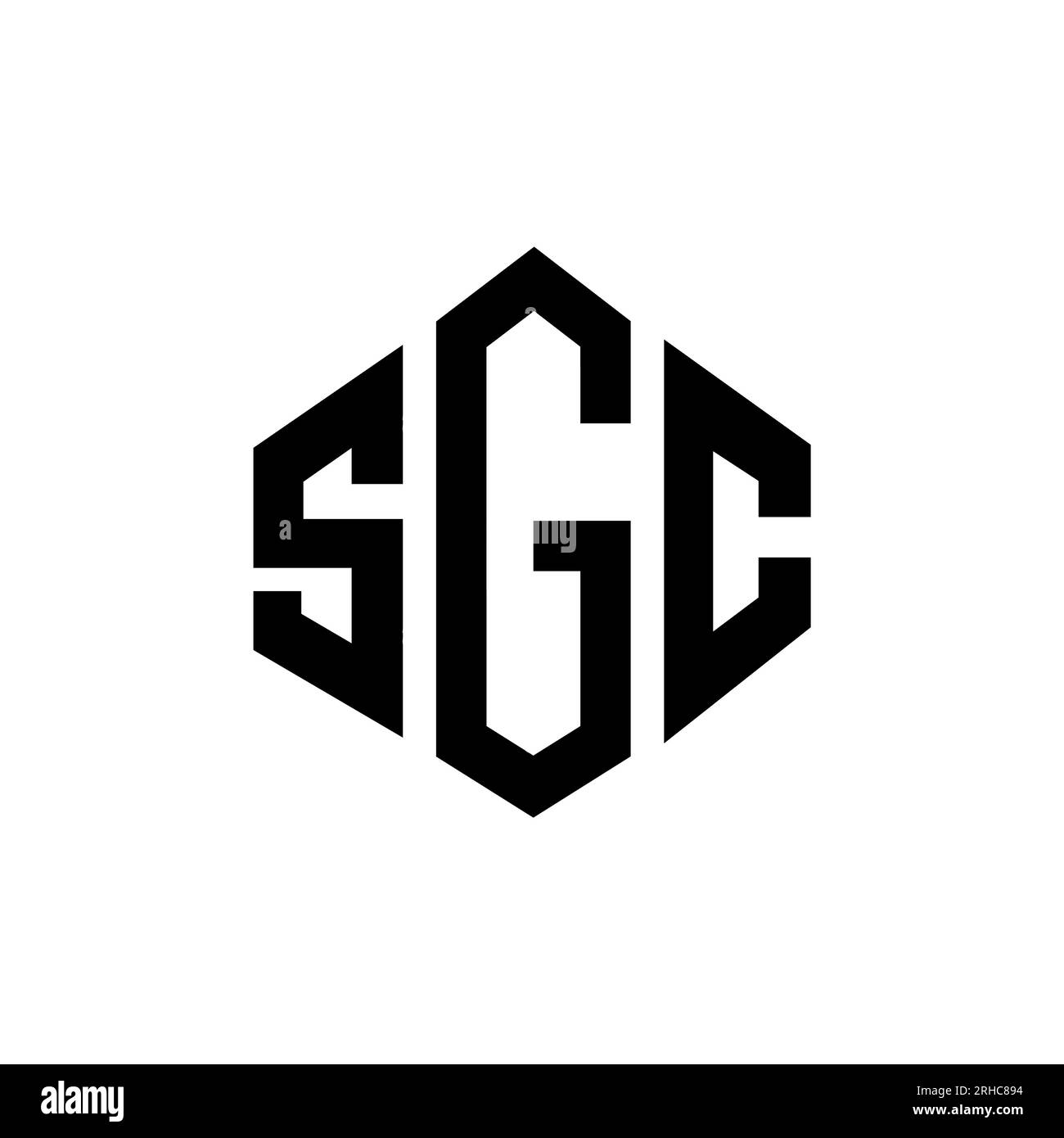 SGC letter logo design with polygon shape. SGC polygon and cube shape logo design. SGC hexagon ...
