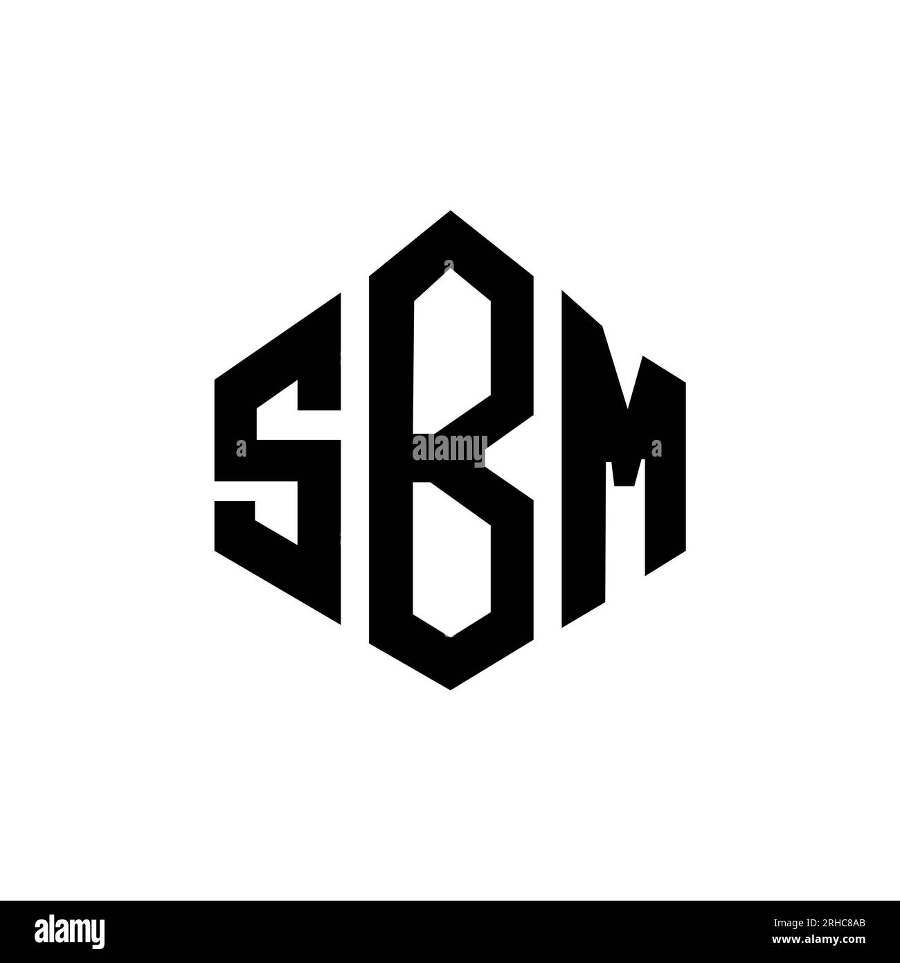 SBM letter logo design with polygon shape. SBM polygon and cube shape ...
