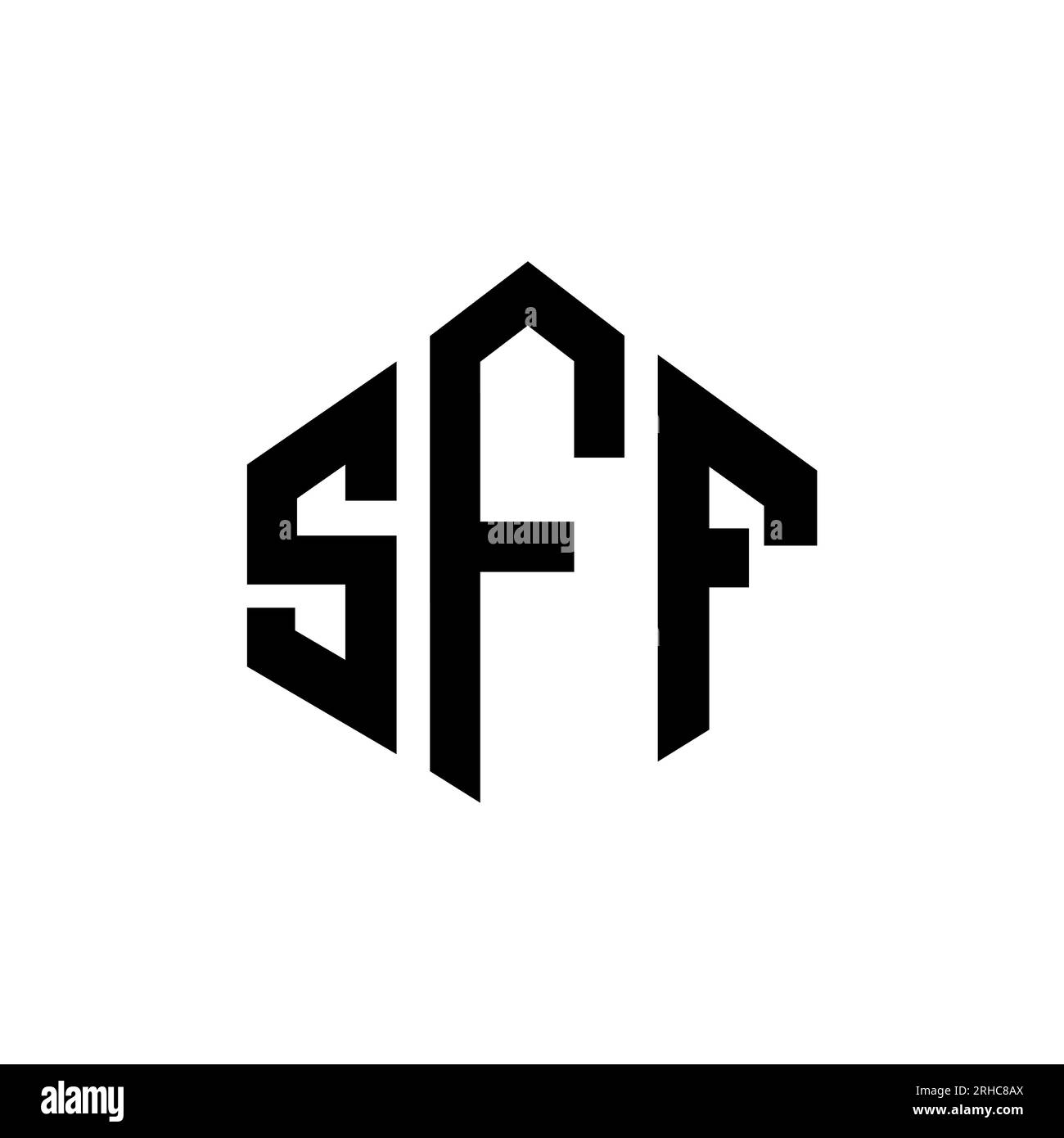 SFF letter logo design with polygon shape. SFF polygon and cube shape ...