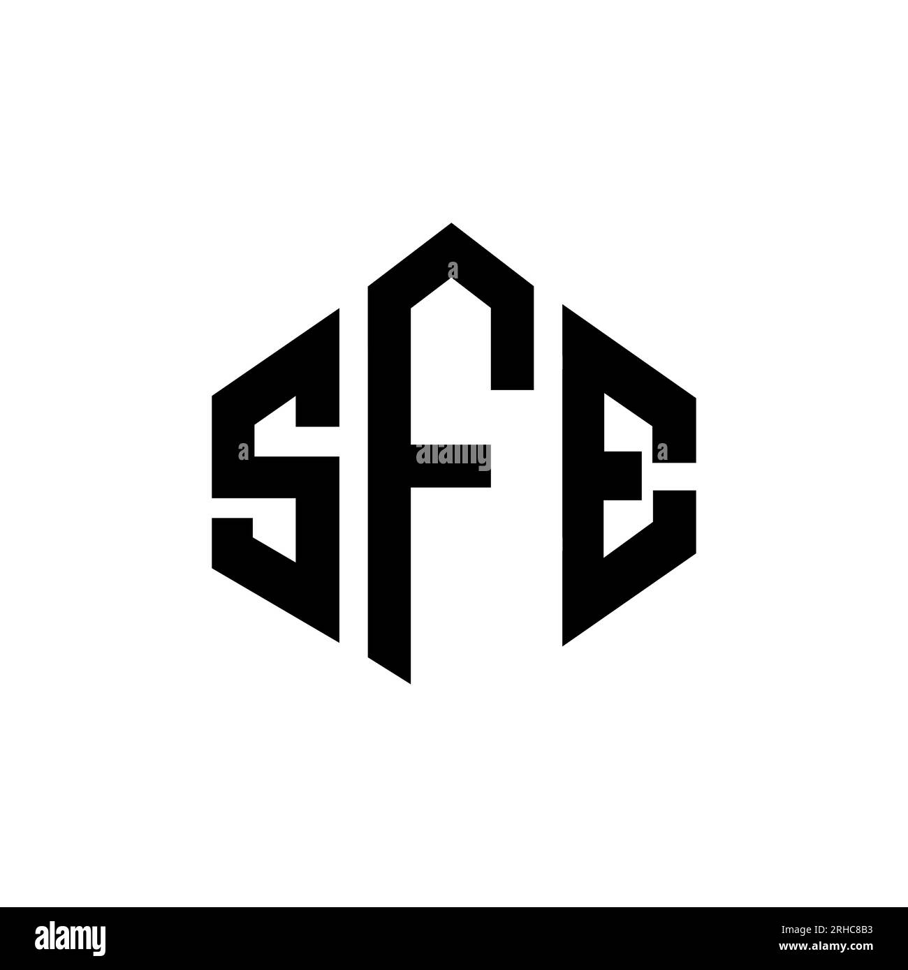 SFE letter logo design with polygon shape. SFE polygon and cube shape ...